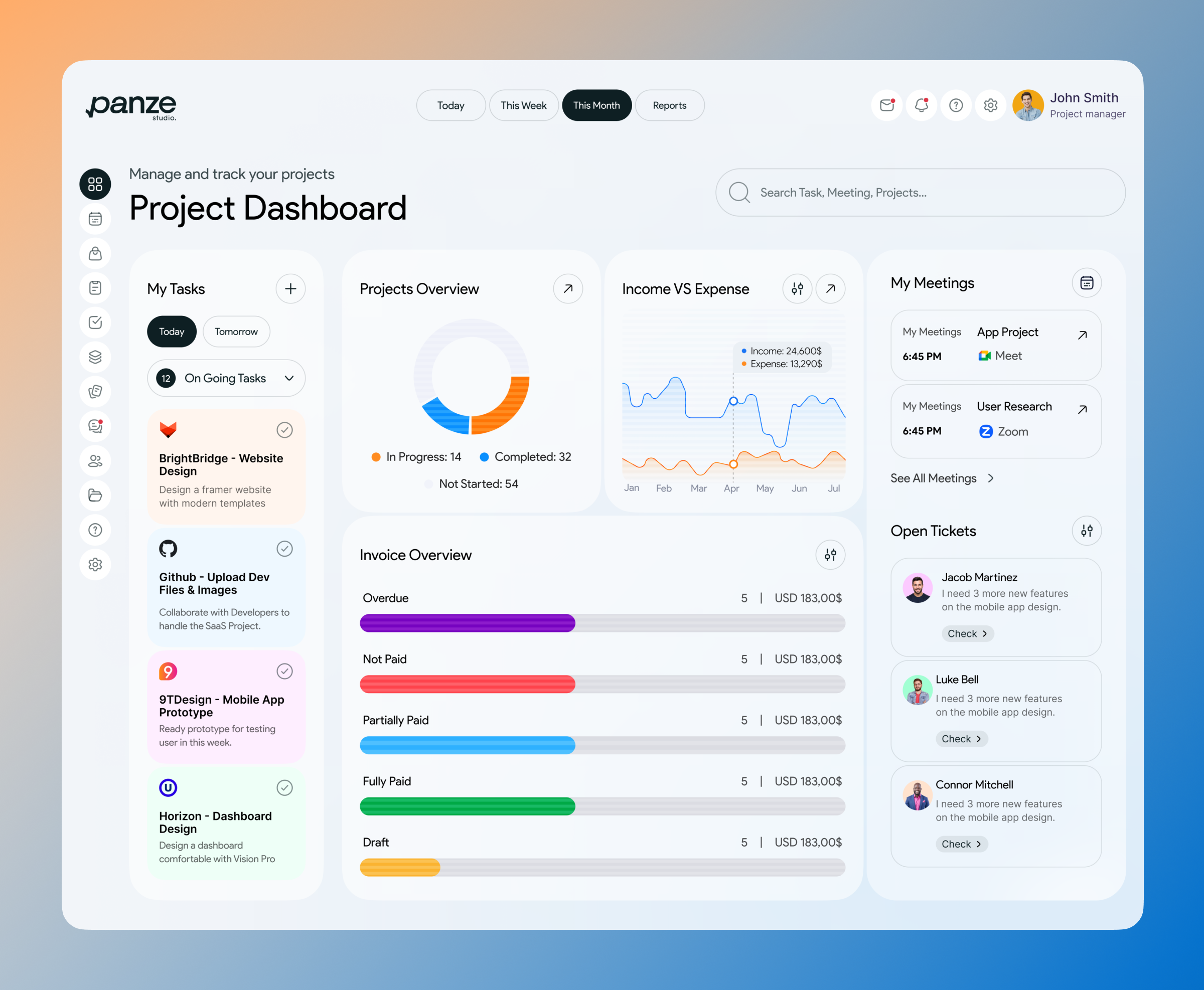 Task & Project Management Dashboard UI/UX Design by Mahmudul Hasan ...