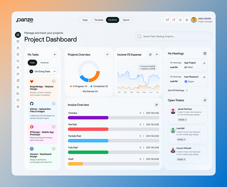 Task & Project Management Dashboard UI/UX Design by Mahmudul Hasan ... Task & Project Management Dashboard UI/UX Design by Mahmudul Hasan ...