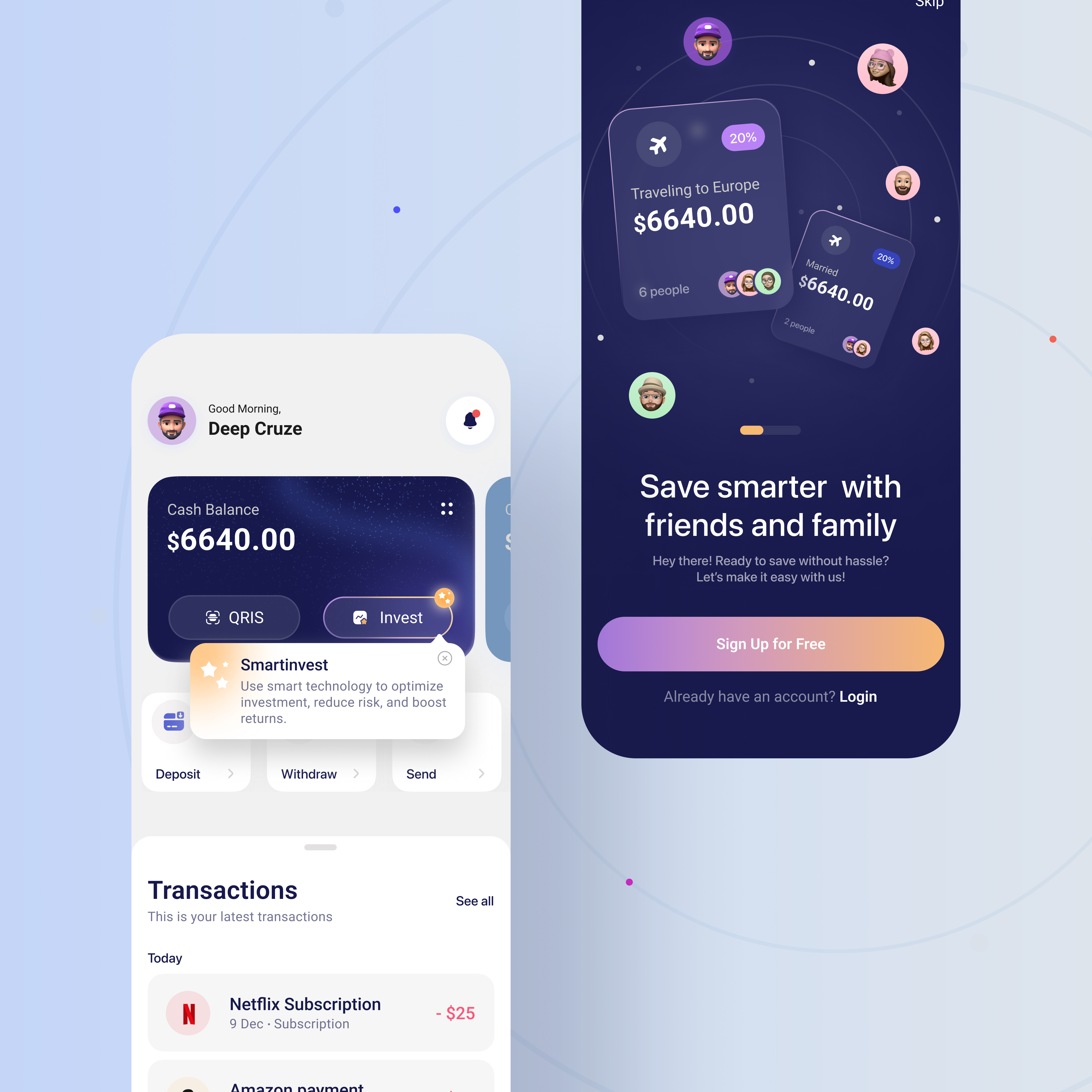 Mobile Banking App Exploration by Deep Cruze on Dribbble