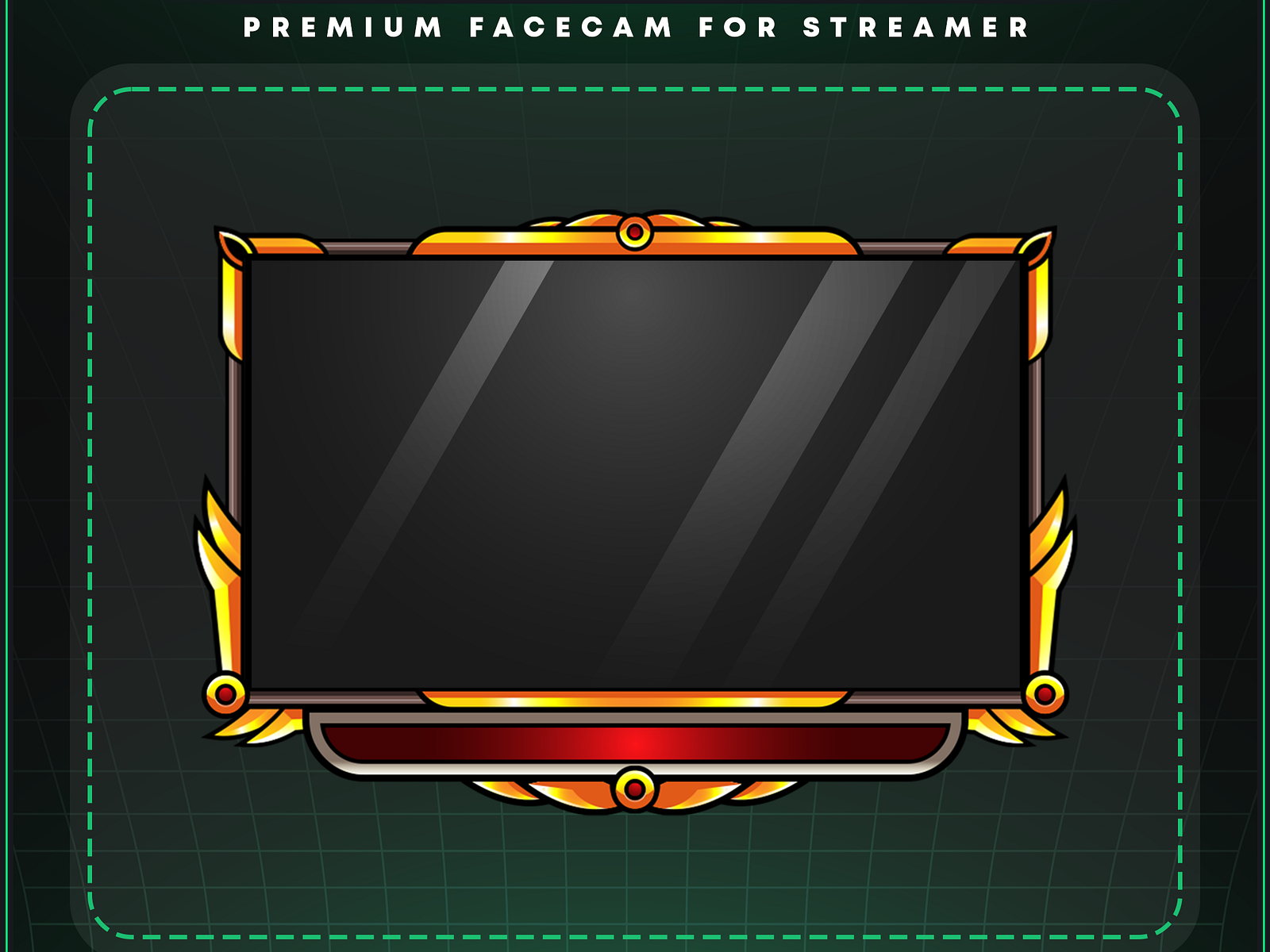 Webcam Overlay With Golden Theme Color - Camera Bord for Stream by ...
