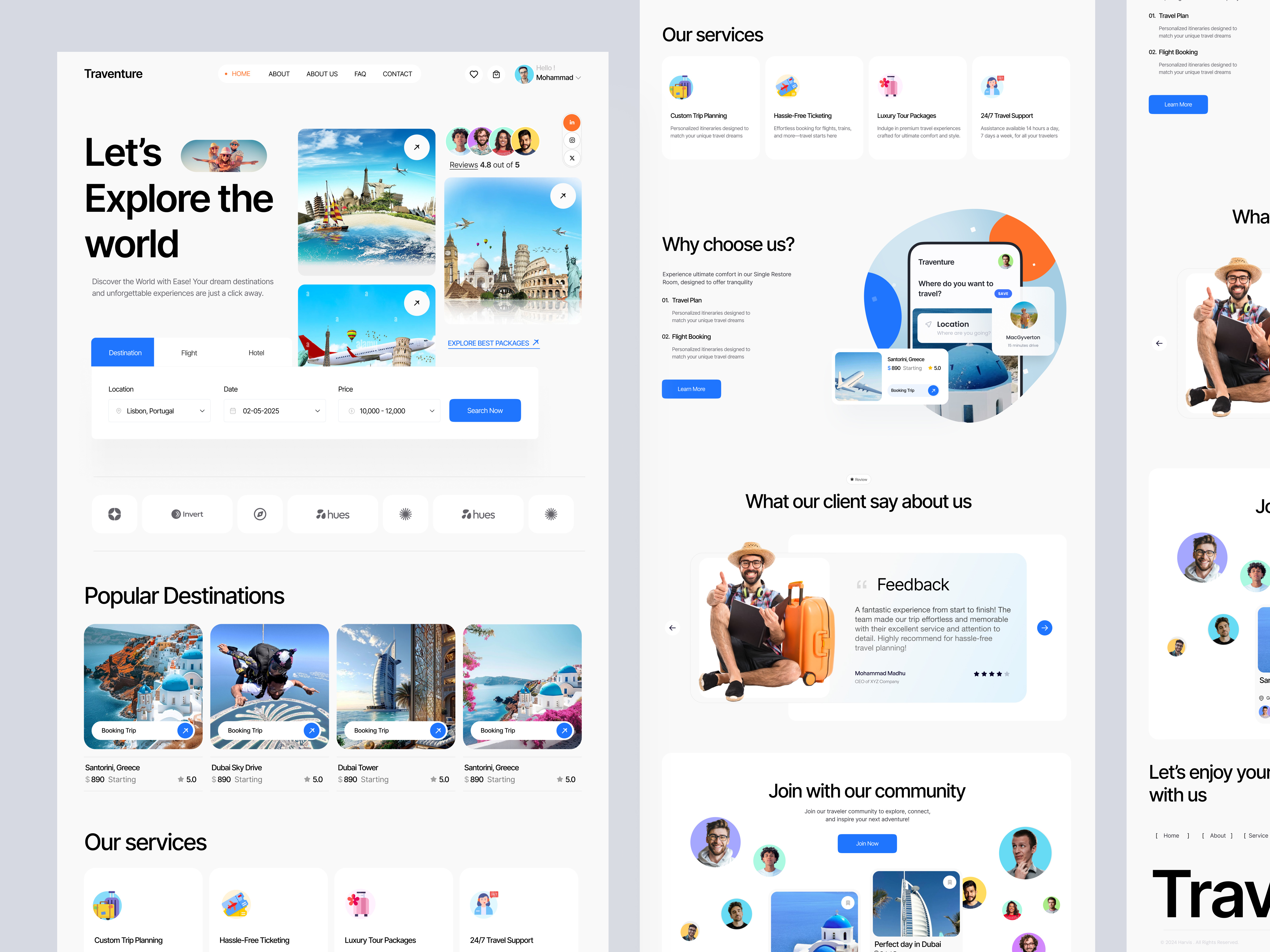Travel Agency Website Design by Madhu Miah on Dribbble