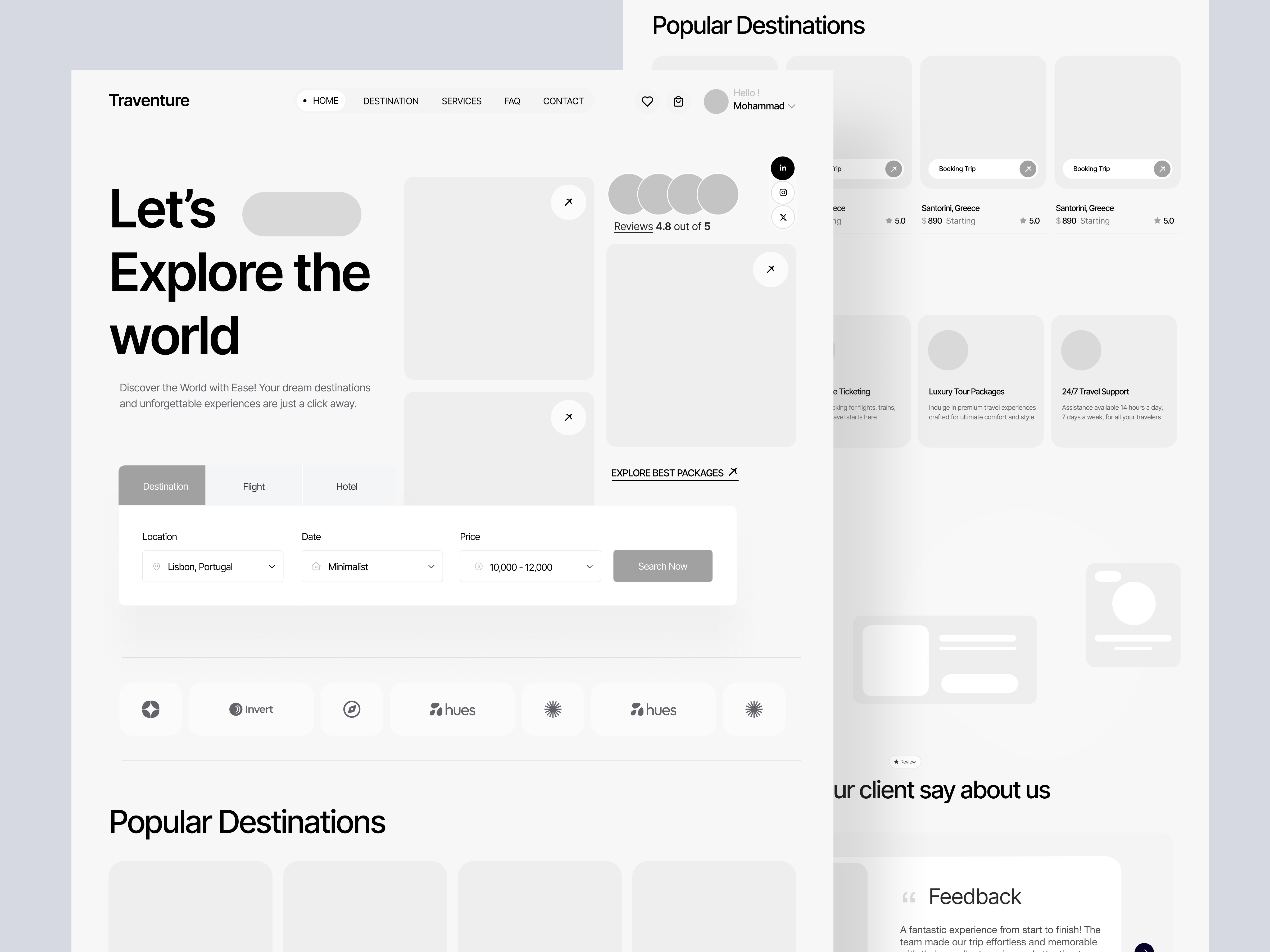 Travel Agency Website Design by Madhu Miah on Dribbble