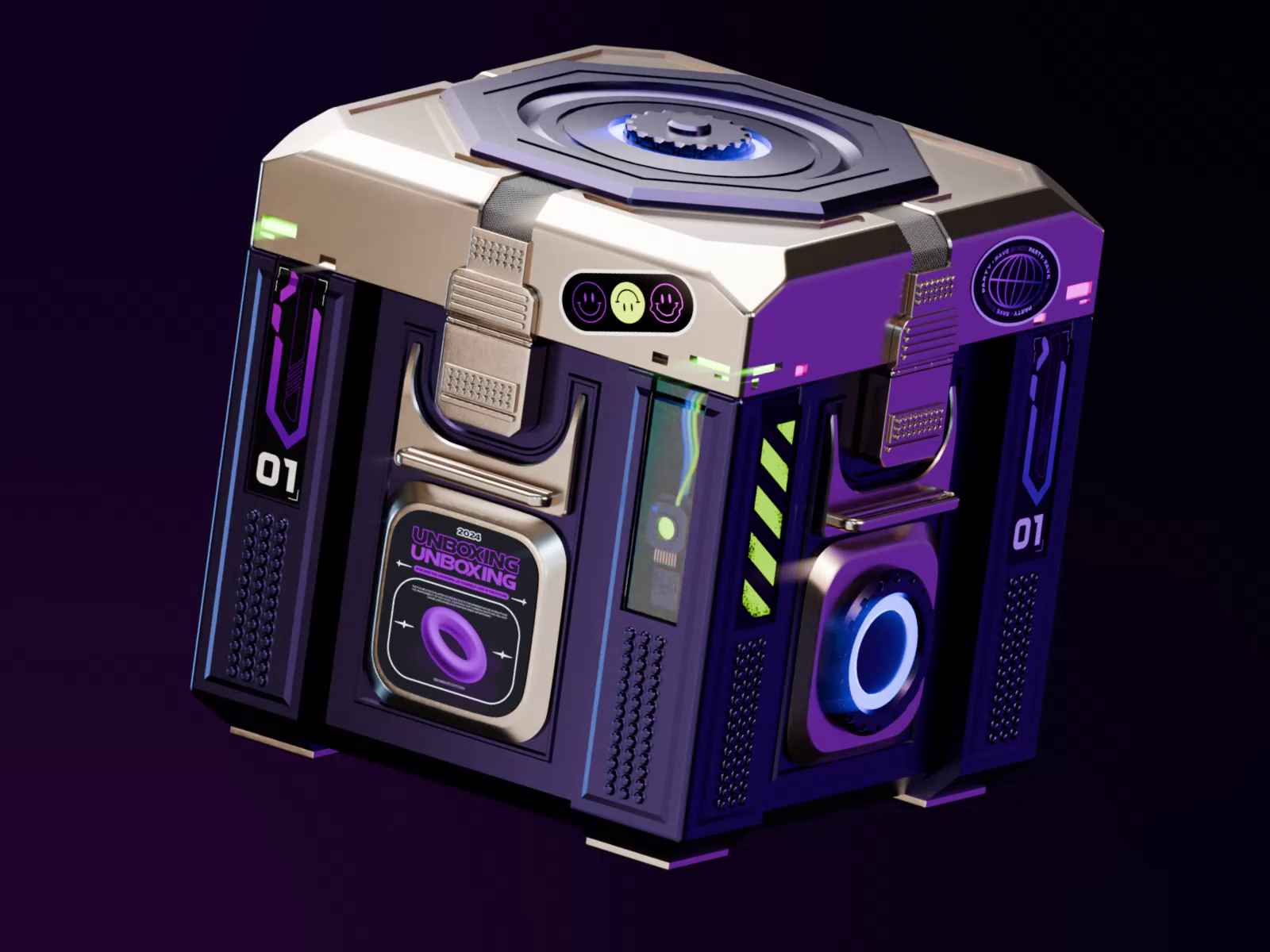 3D Illustration and Animation of Case/Lootbox Cube Unboxing by Shakuro ...