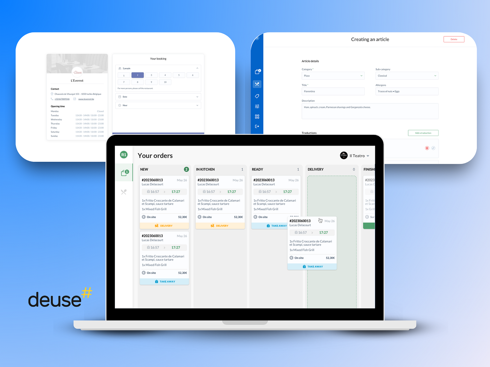 A multi-service web platform for restaurants by Deuse on Dribbble