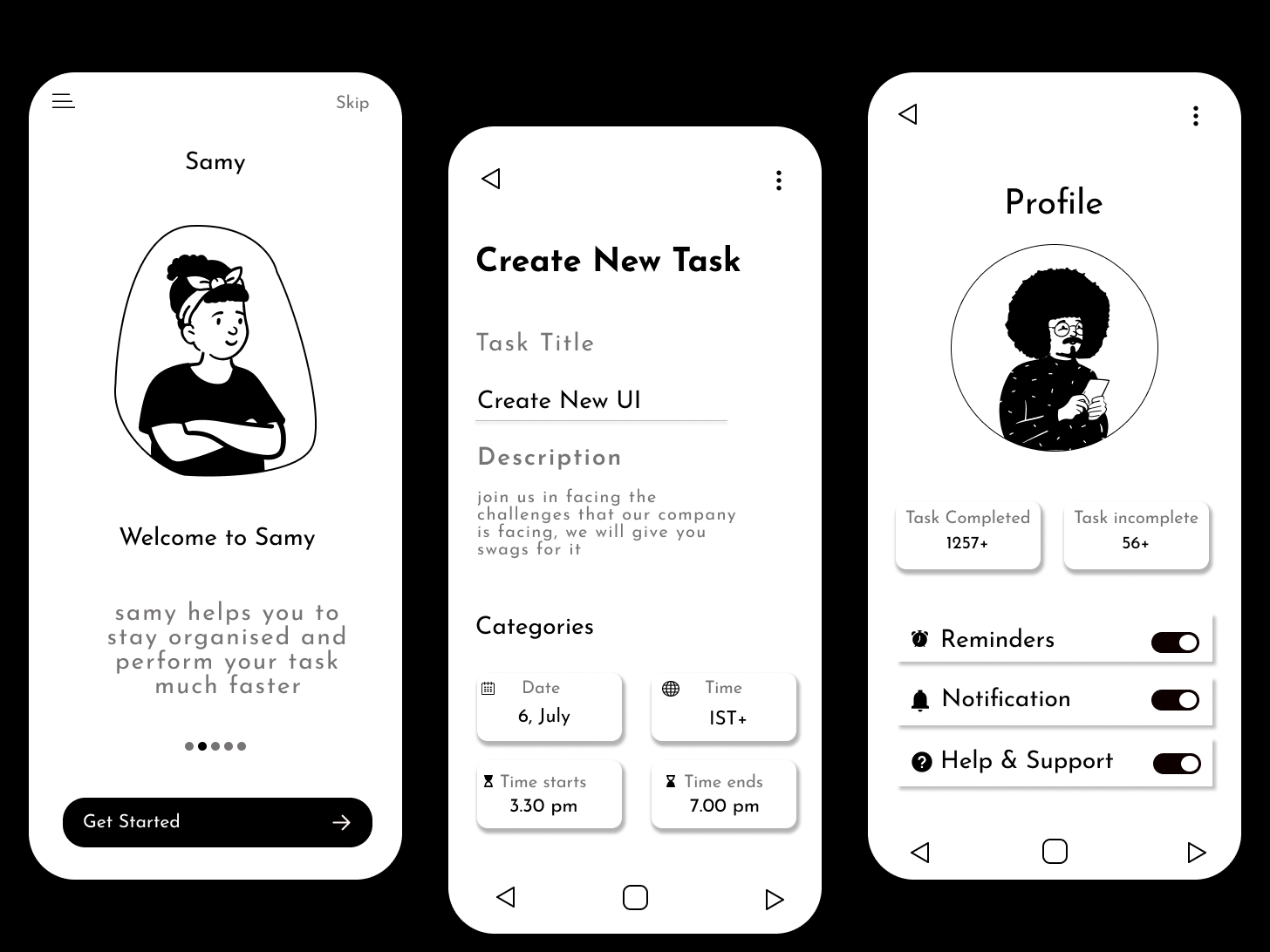 A Task Tracking Mobile app UI by wahaj on Dribbble