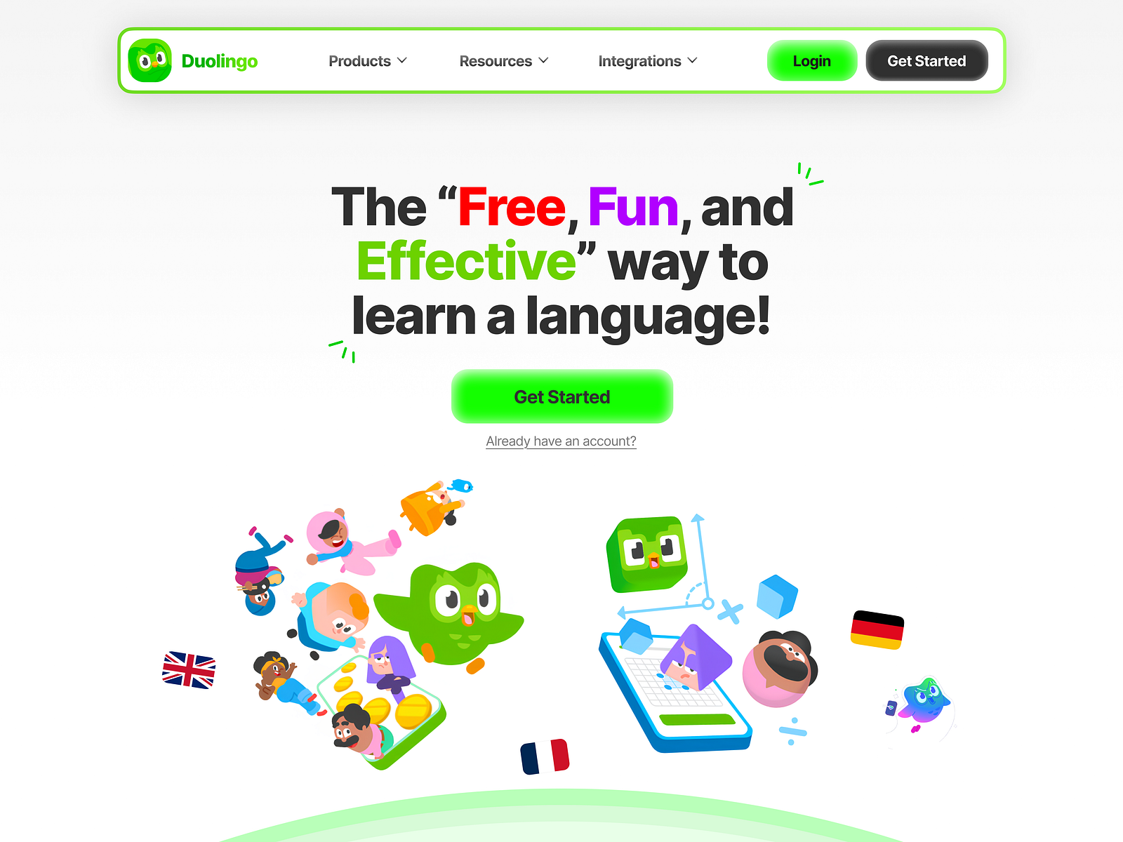 Duolingo Website Hero Section Redesign by Shubh on Dribbble