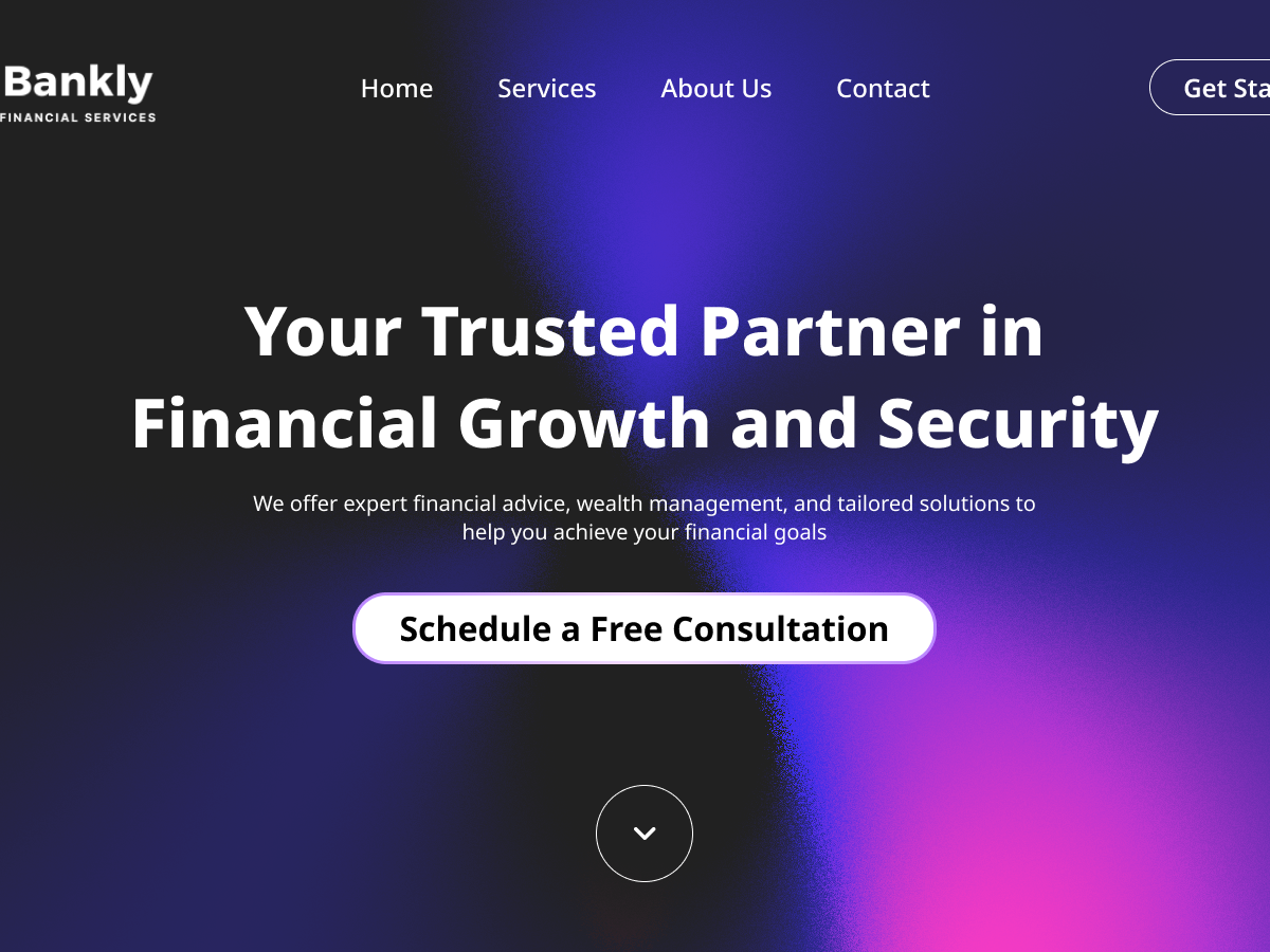 Financial Services Website Landing Page by himani goyal on Dribbble