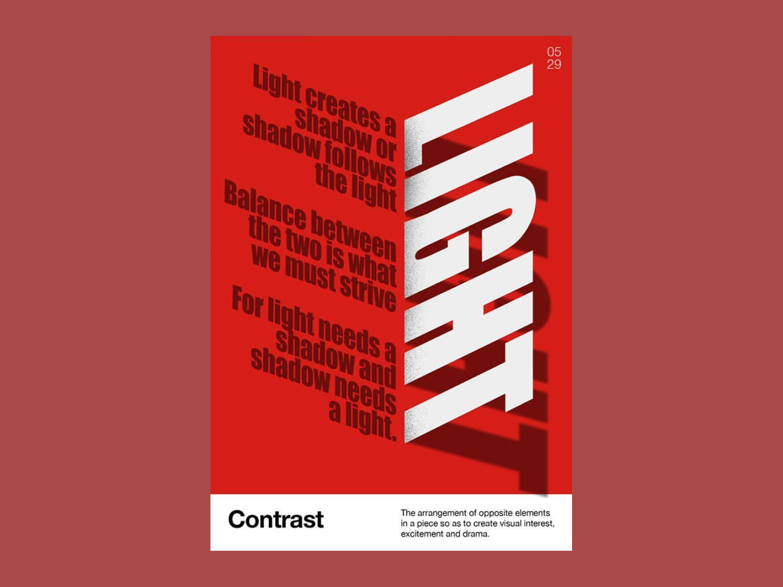 Light and Shadow Poster by Znajder on Dribbble