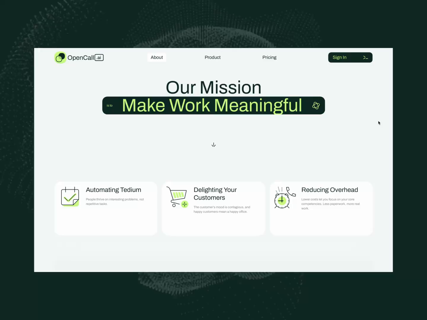 OpenCall.ai by Olga Skrypka for Agency on Dribbble