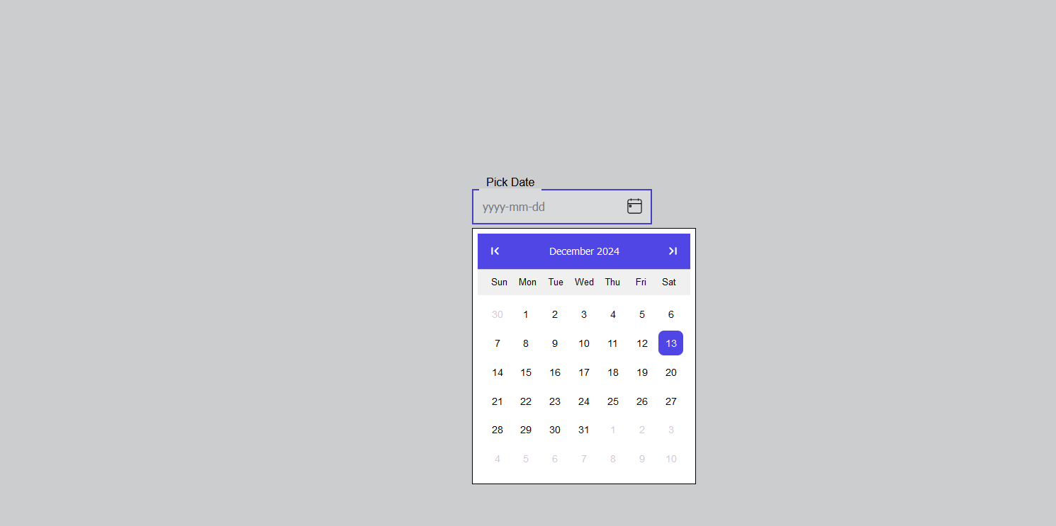 Modern Date Picker Component by neil wilson on Dribbble