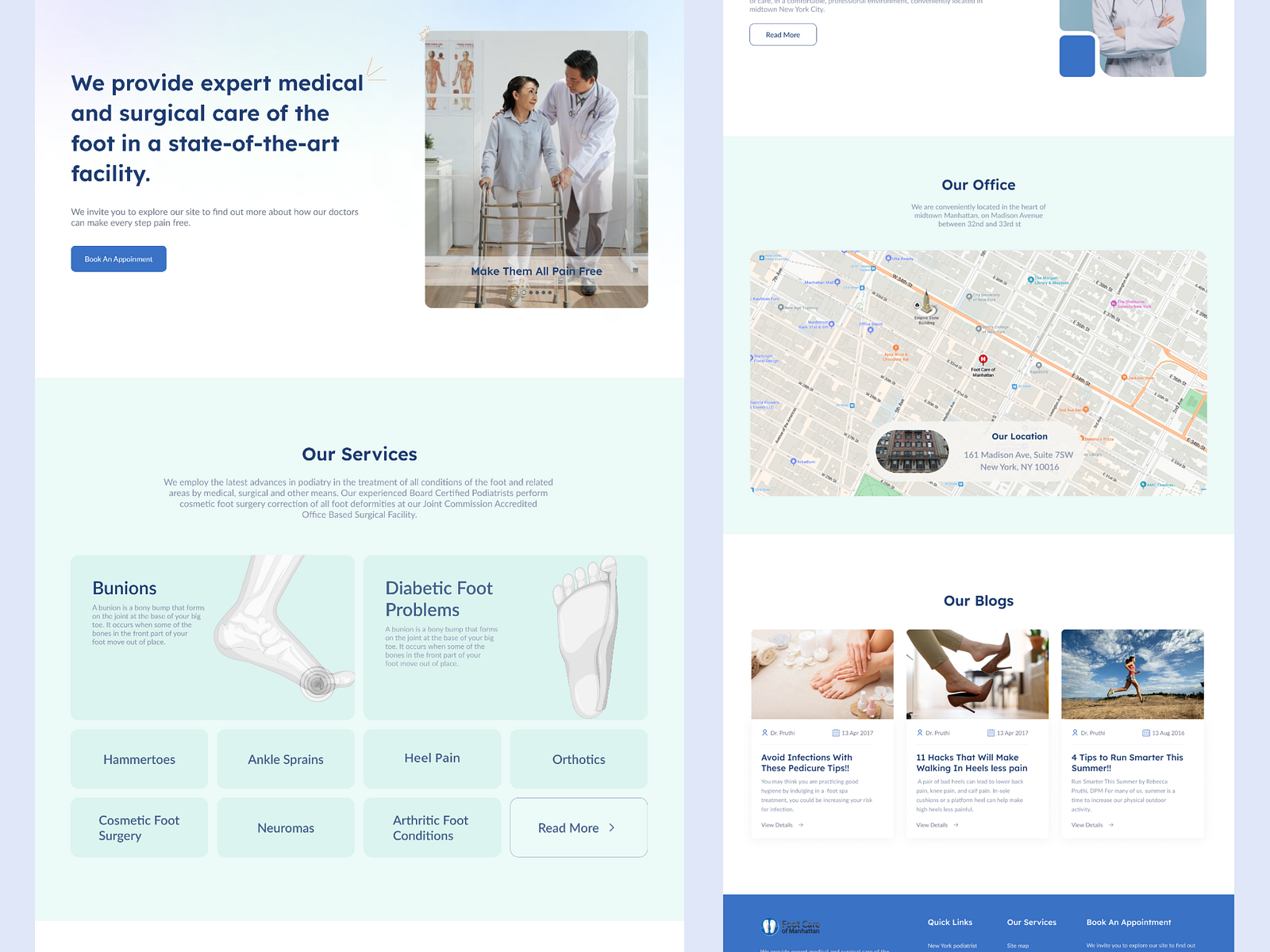 Foot Therapy Website Landing Page Redesign by Atia Rasida Silvia on ...
