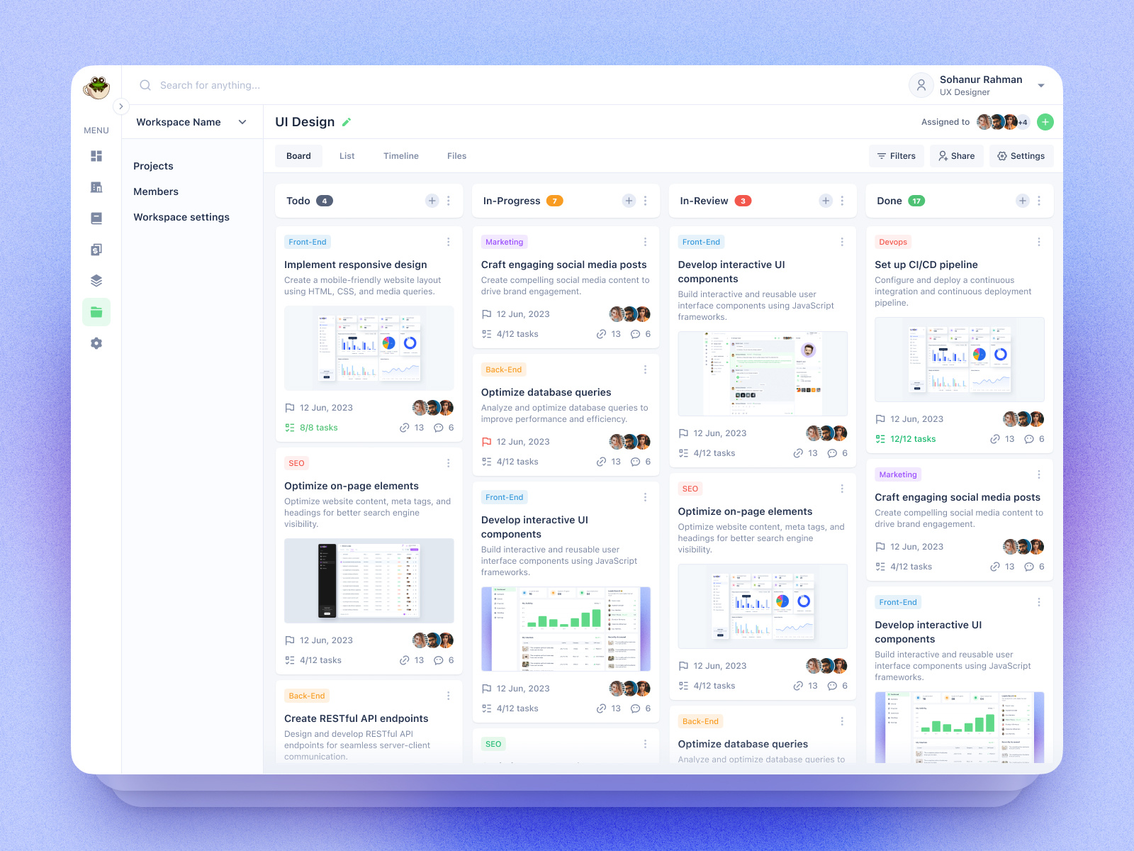 Task Management Design by Sohanur Rahman Joy on Dribbble