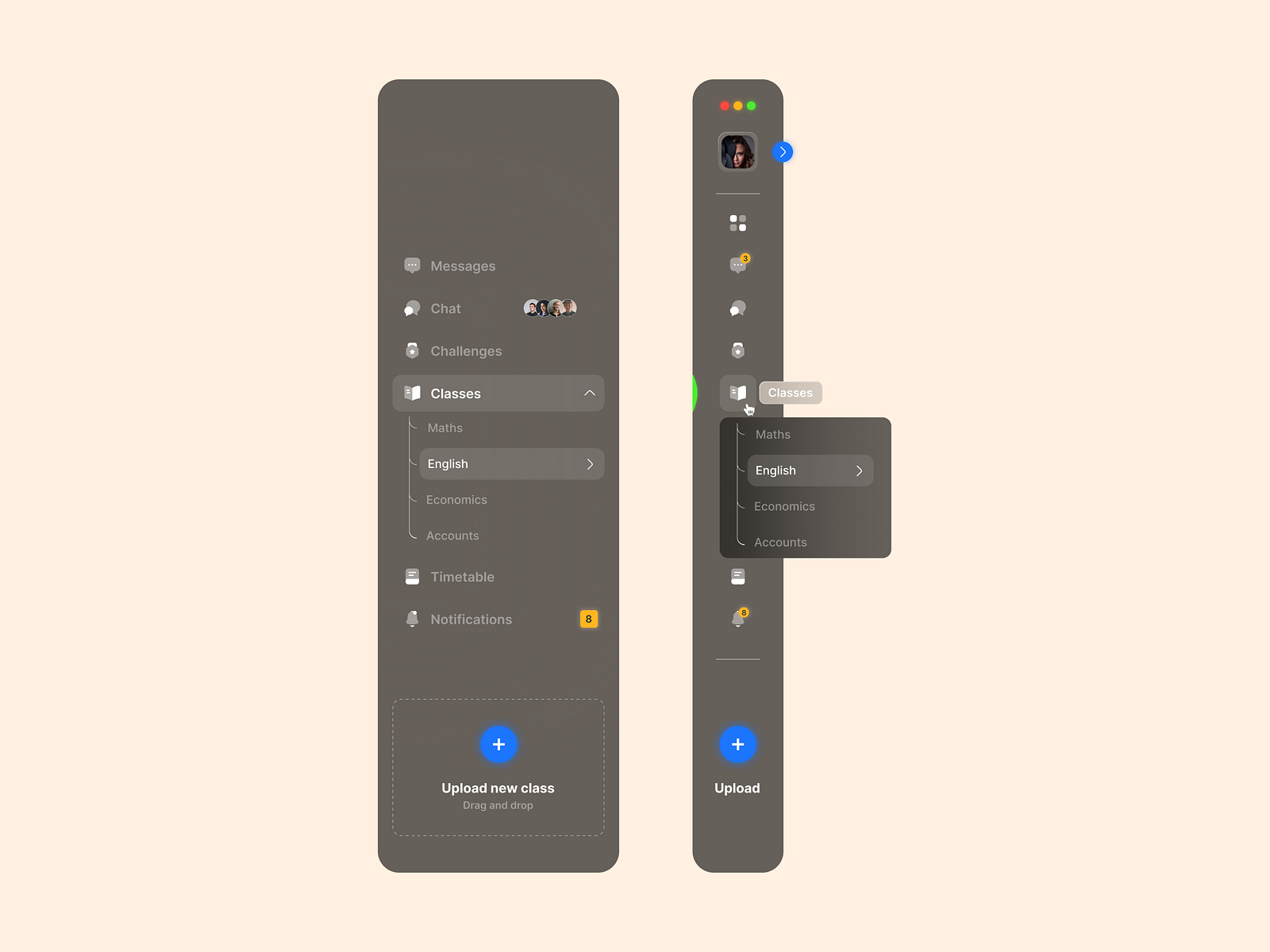 Side Nav. Bar by Atul Sureka on Dribbble