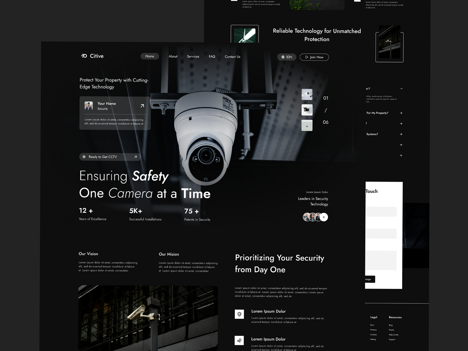 Citive - CCTV Website Template by Sanstive Studio on Dribbble