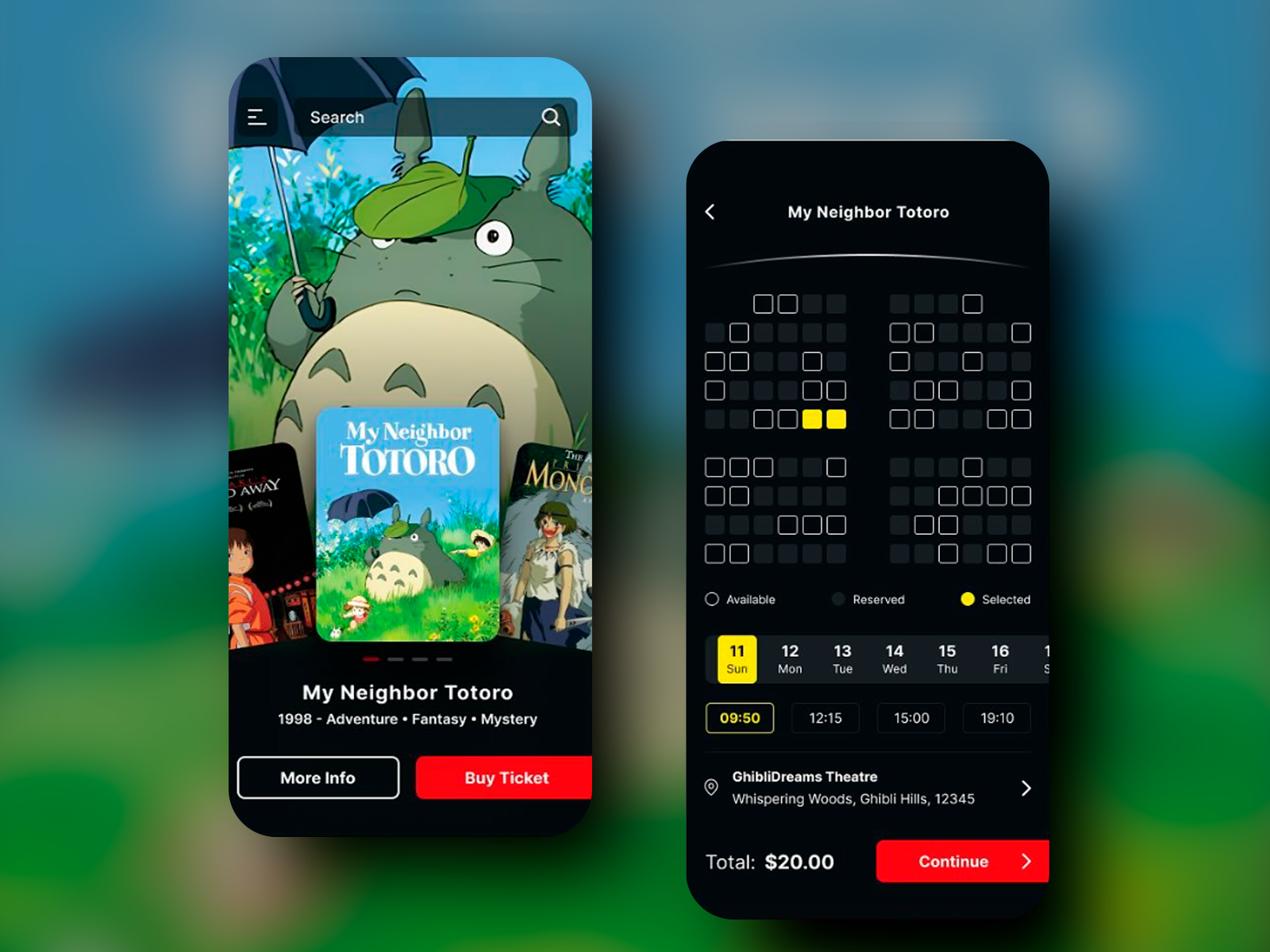 Movie Ticket Booking App Design by Fred Drive on Dribbble