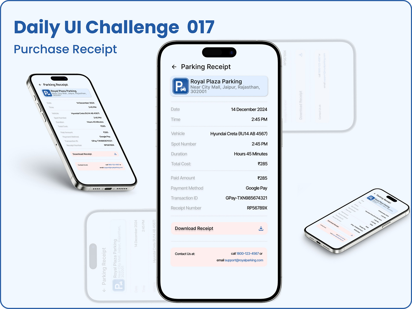 Challenge #017 - Purchase Receipt | Daily UI by Kuldeep Goswami on Dribbble