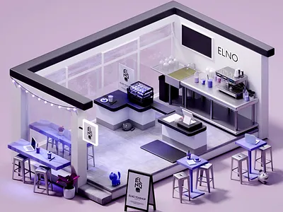 3D Tea Shop Design designs, themes, templates and downloadable graphic ...