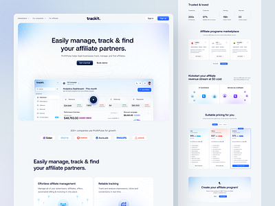 Trackit - Affiliate Marketing Platform SaaS by Ofspace UX/UI on Dribbble