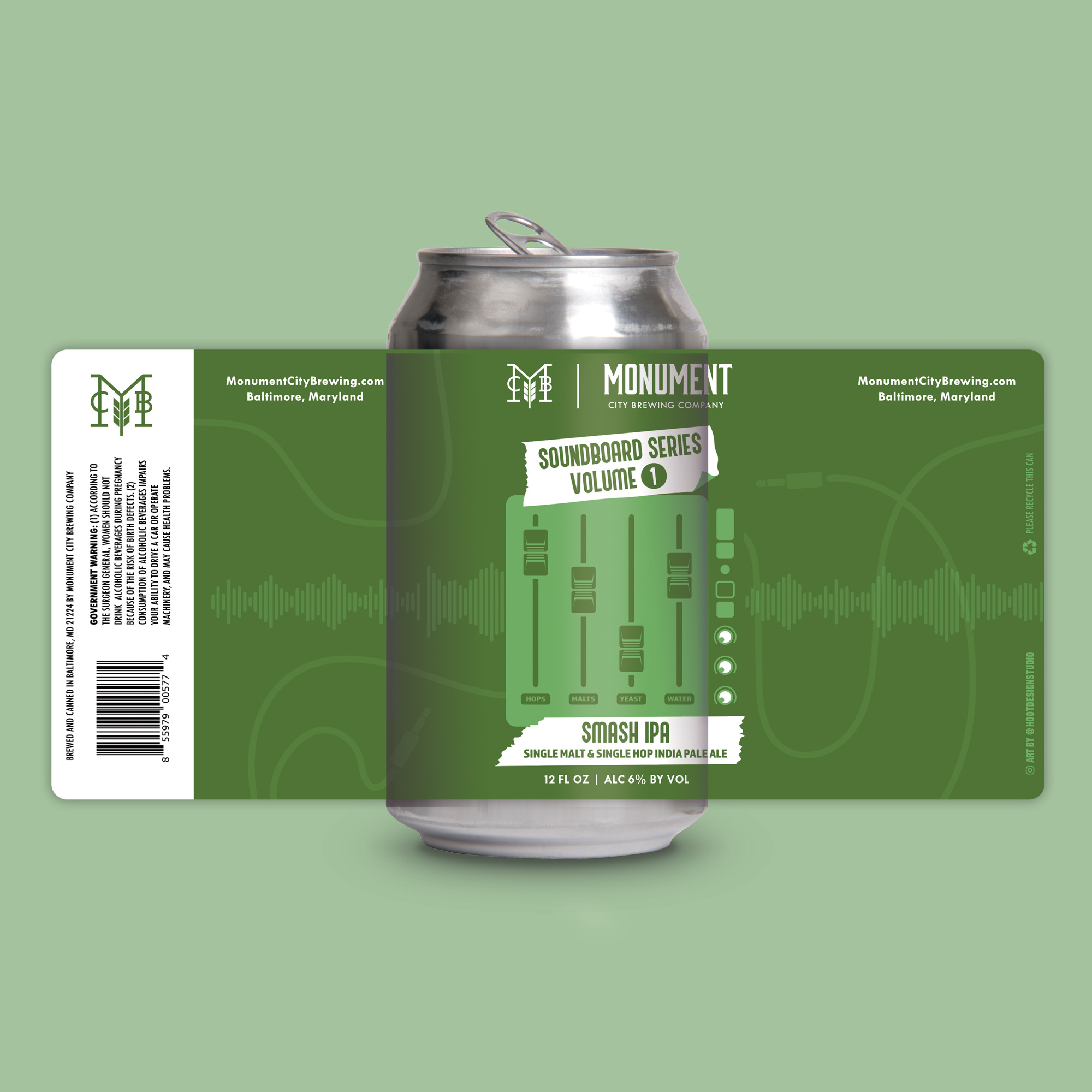 Soundboard Series IPA Label Design & Branding for Monument City by Jen ...