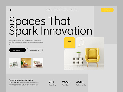 Interior design website UI design by Sazidur Rahman on Dribbble