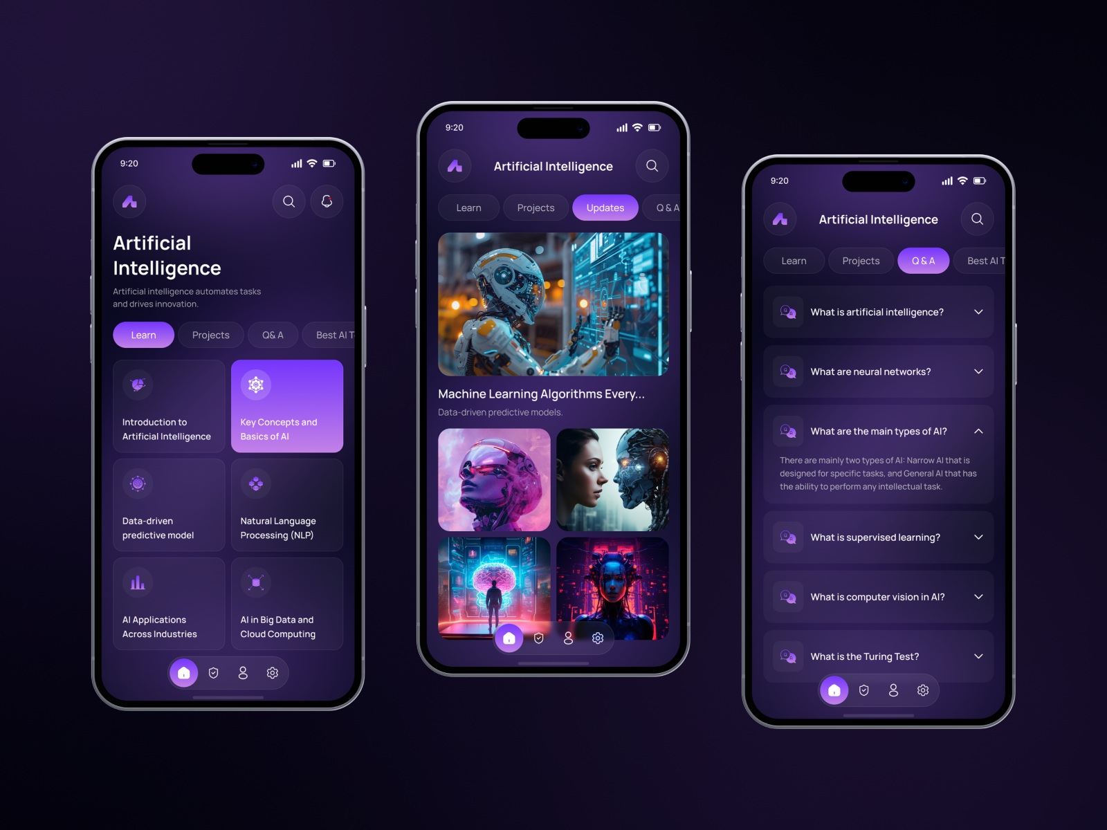 AI Mobile App - UI Design by Yeasin Islam on Dribbble