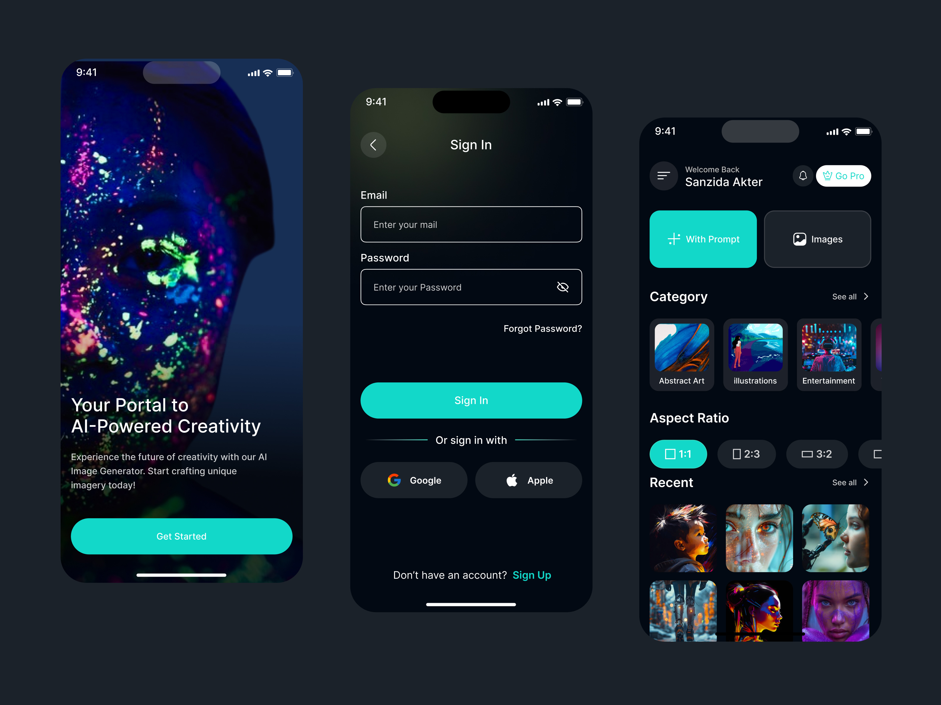AI Image Generation App Design by Sujon Hossain on Dribbble