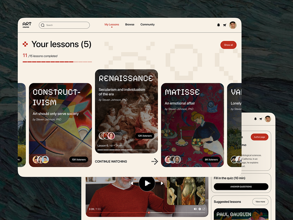 E-learning Platform Design Concept by Ronas IT | UI/UX Team on Dribbble