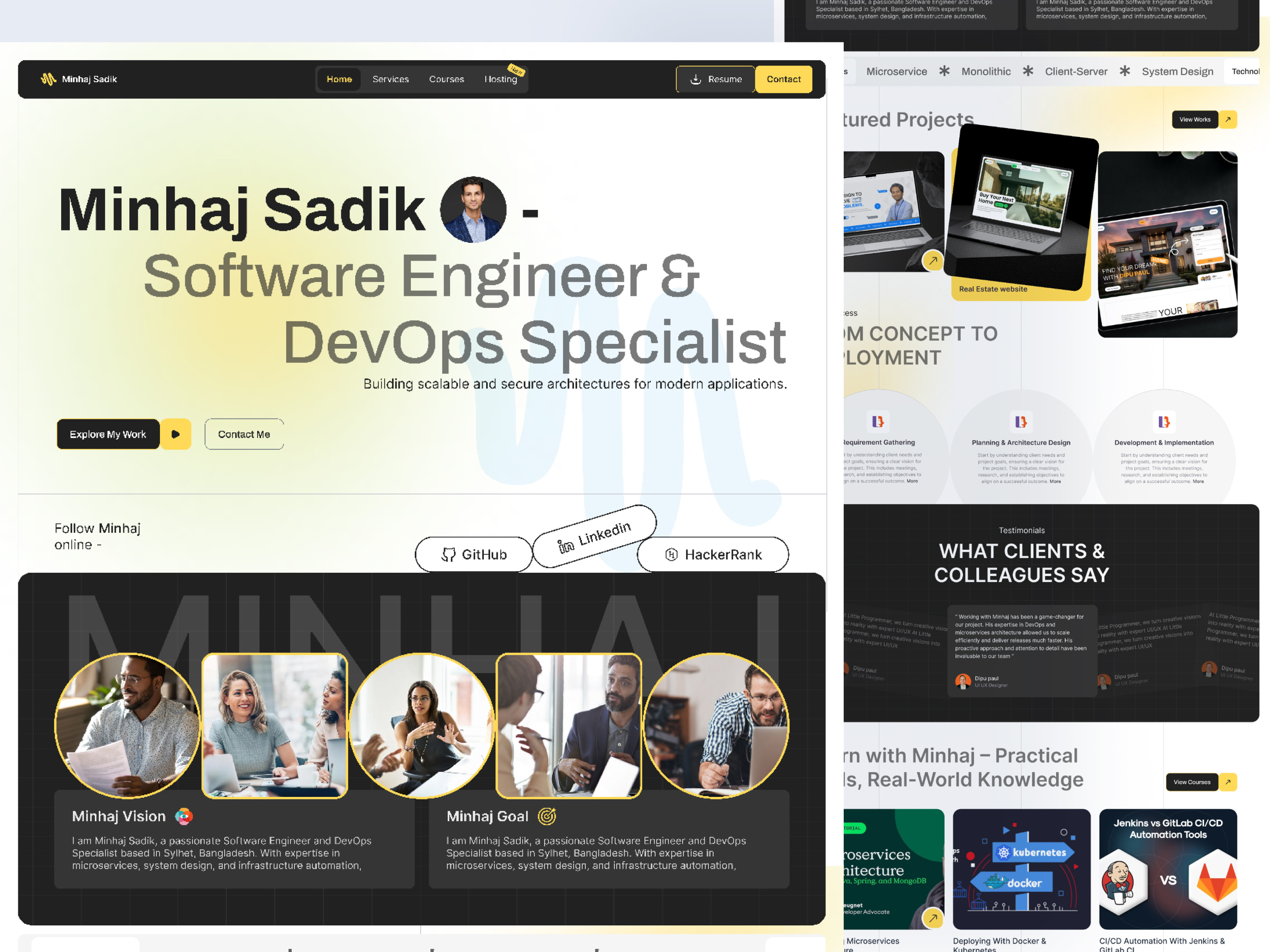 Personal Website Design for a Software Engineer by Dipu Paul on Dribbble