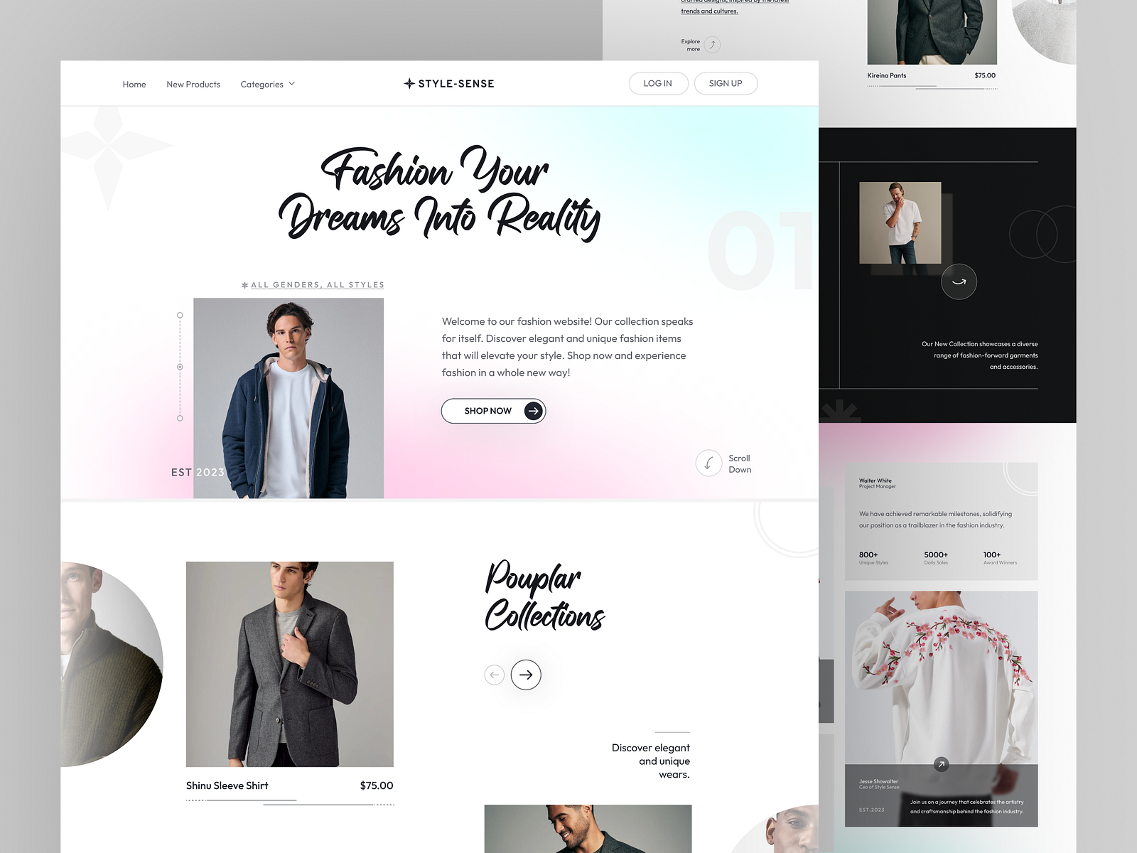 Fashion Clothing Ecommerce Website by Khuram on Dribbble