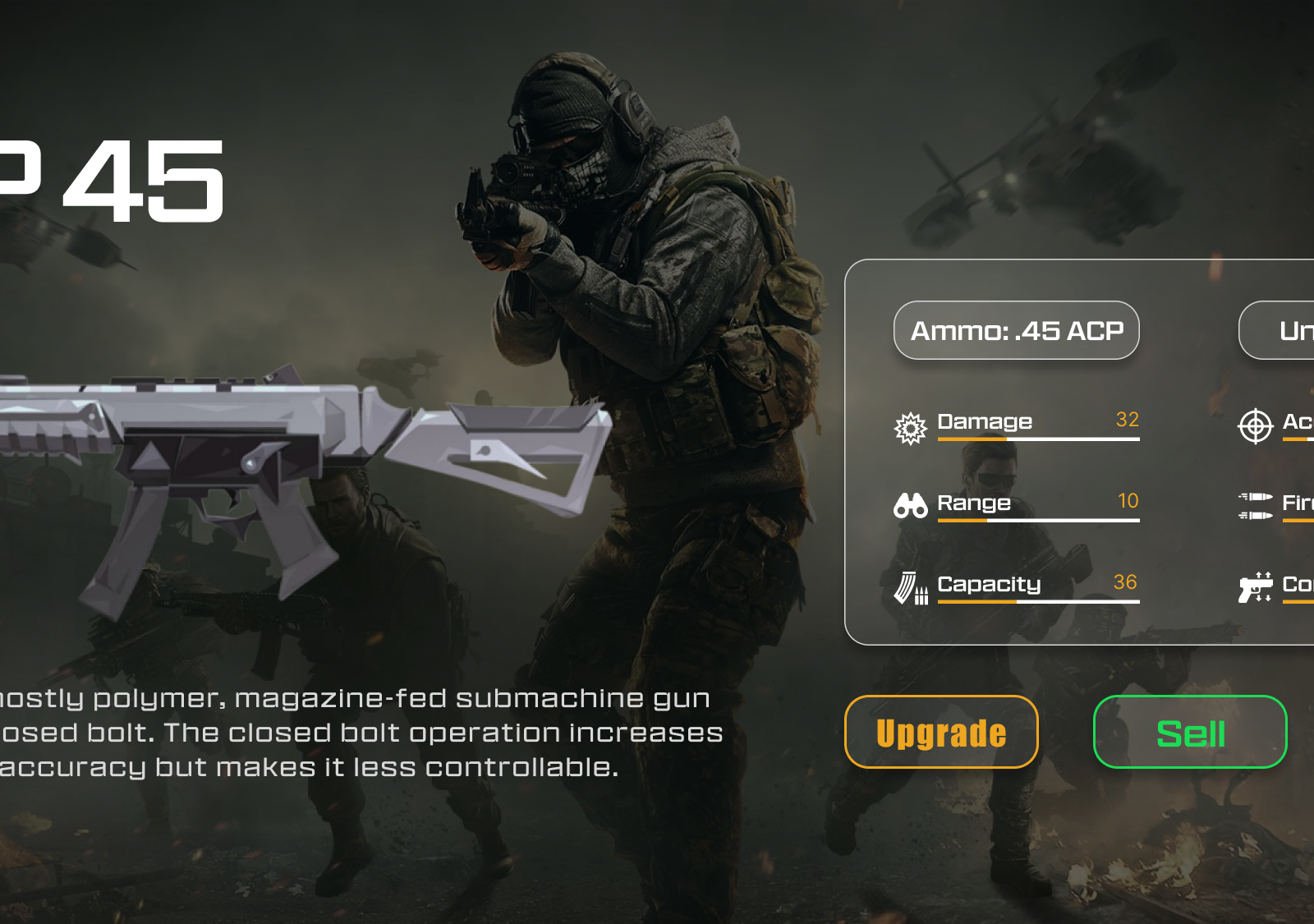 UMP 45 | Weapon Stats Modal by achintya pandey on Dribbble