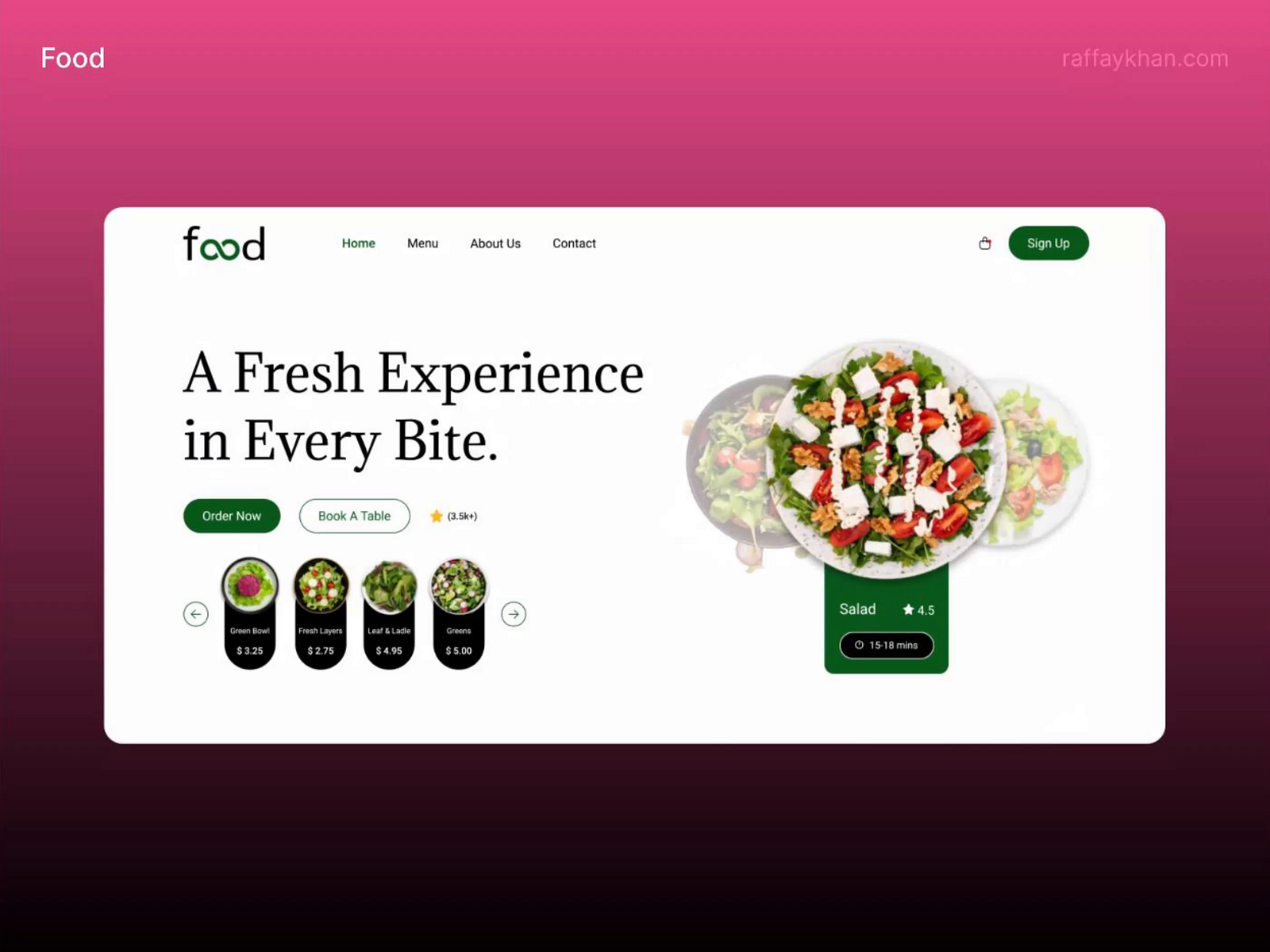Food Interaction Design by Abdul Raffay Khan on Dribbble