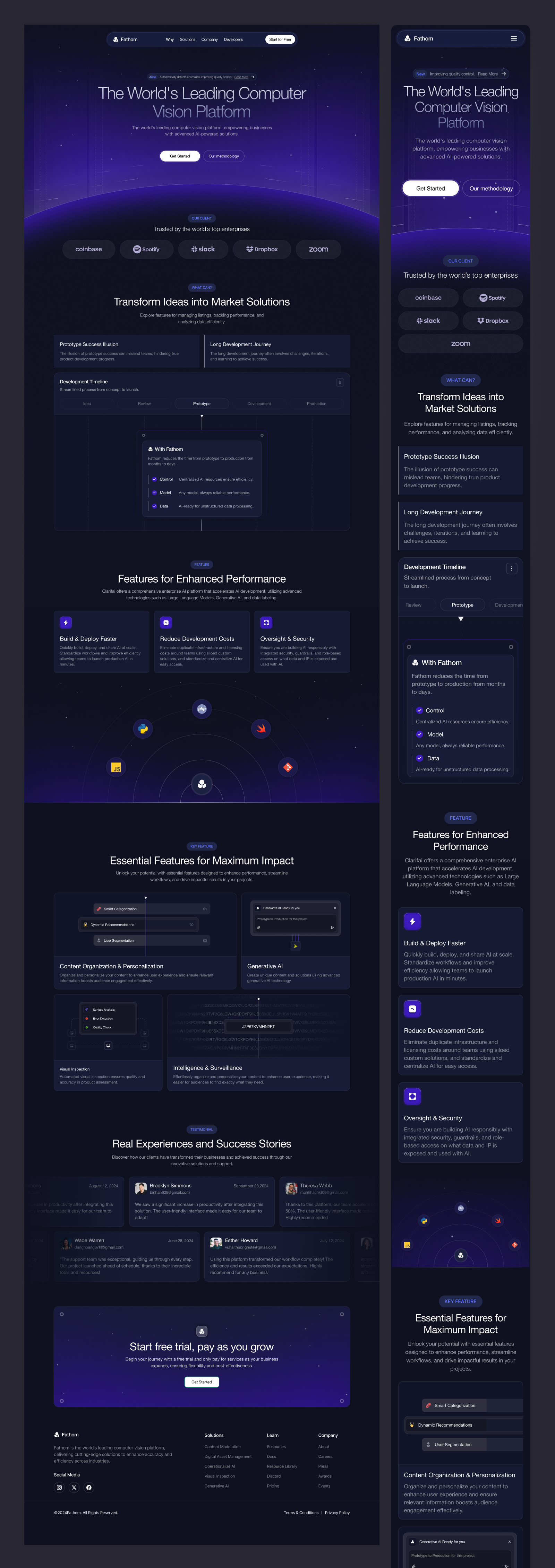 Fathom - The Enterprise AI Platform Responsive by Teguh Irvan Ariyanto ...