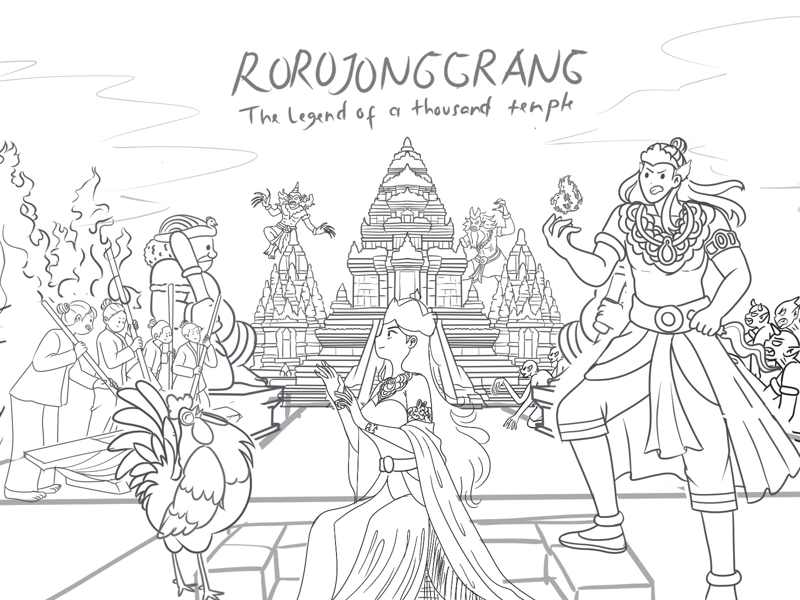 Roro Jonggrang Illustration by Artsy Moris for Uranus Team on Dribbble