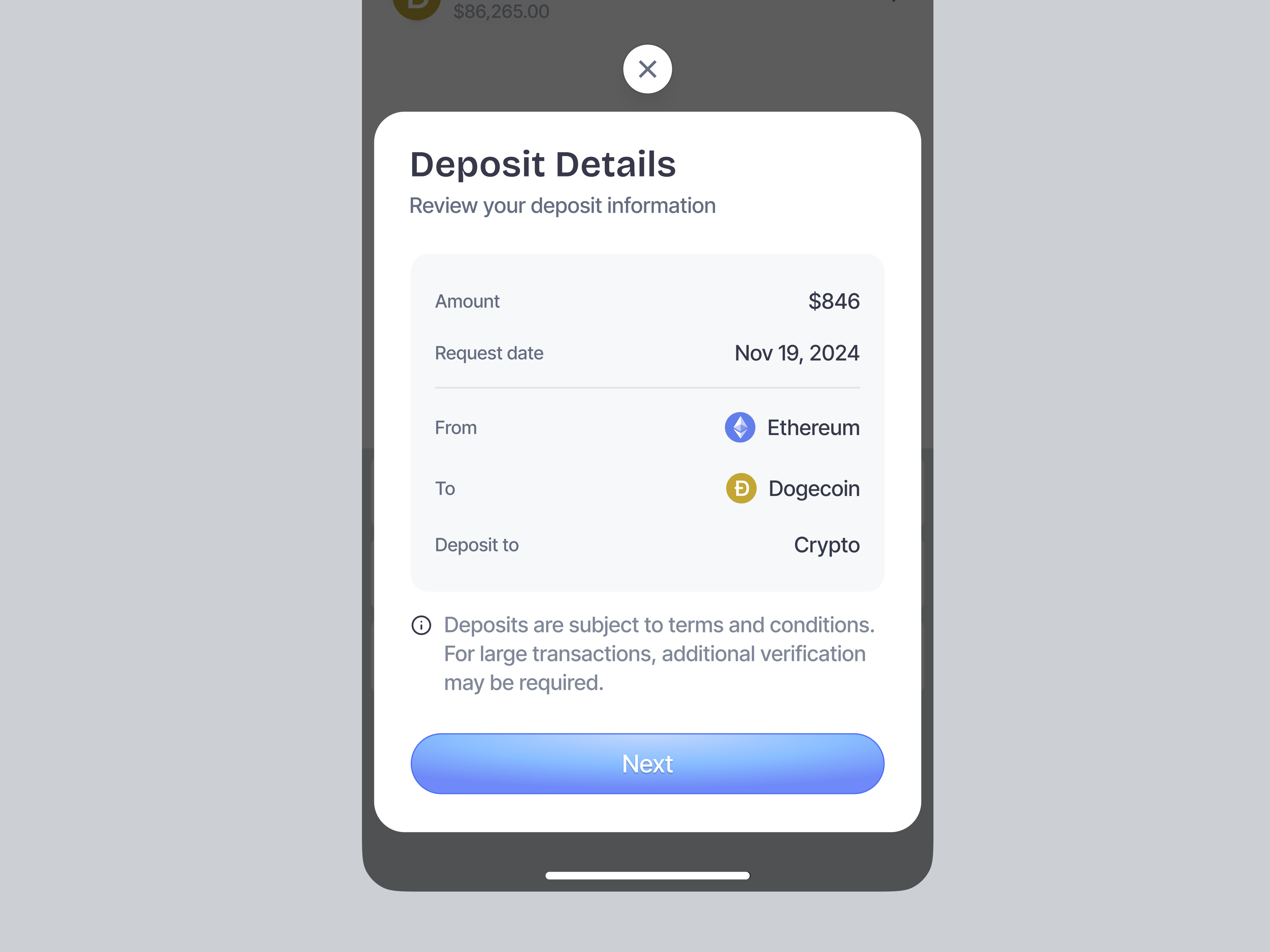 Crypto Mobile App UI/UX - Deposit Flow by Keitoto on Dribbble