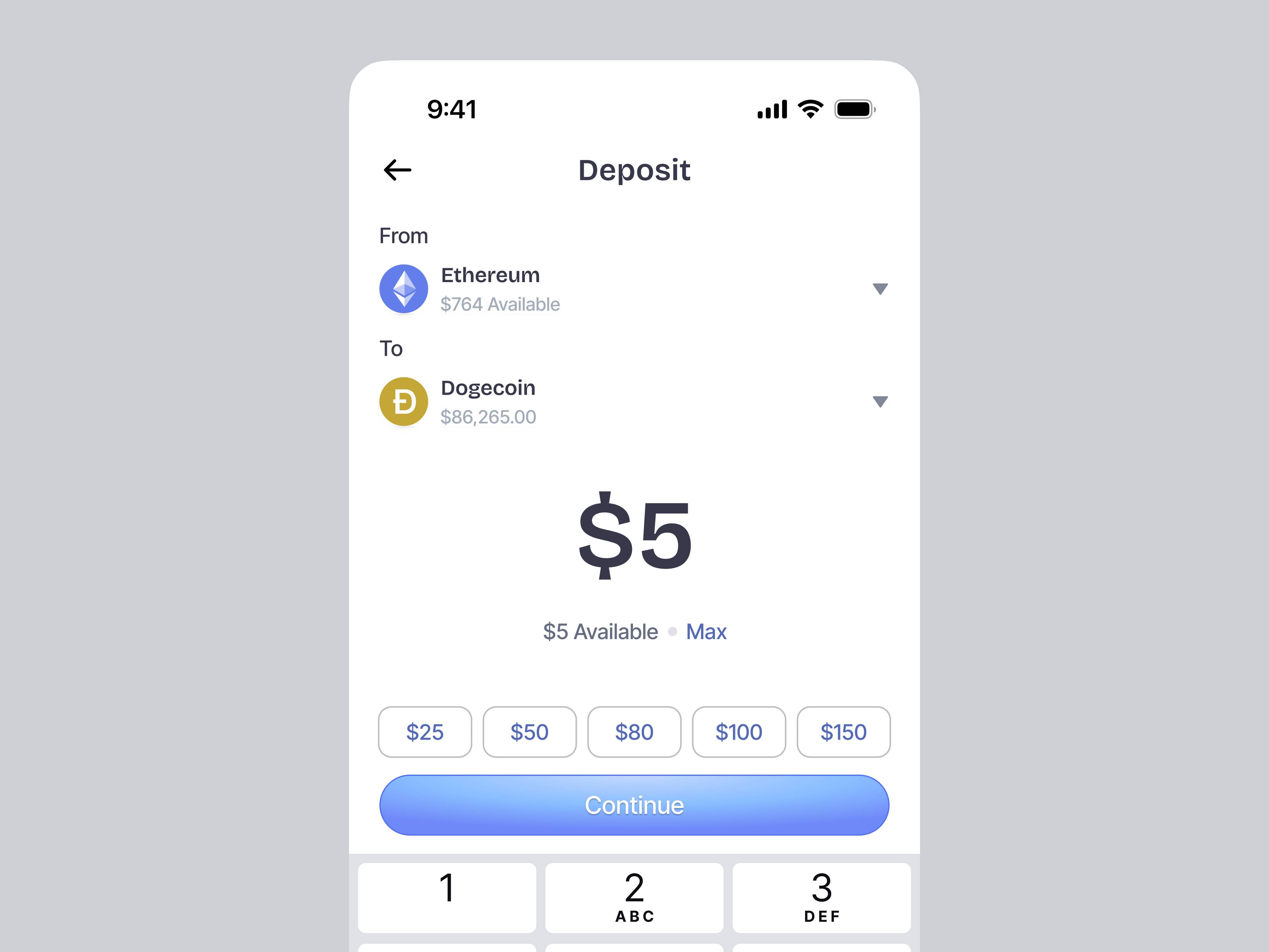 Crypto Mobile App UI/UX - Deposit Flow by Keitoto on Dribbble
