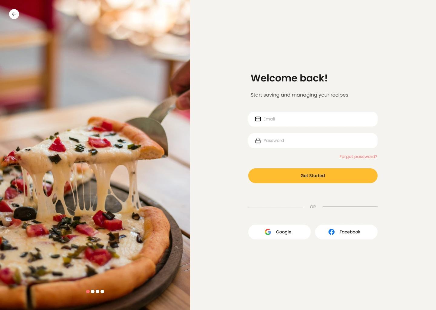 masterchef login by Claudio Marotta on Dribbble