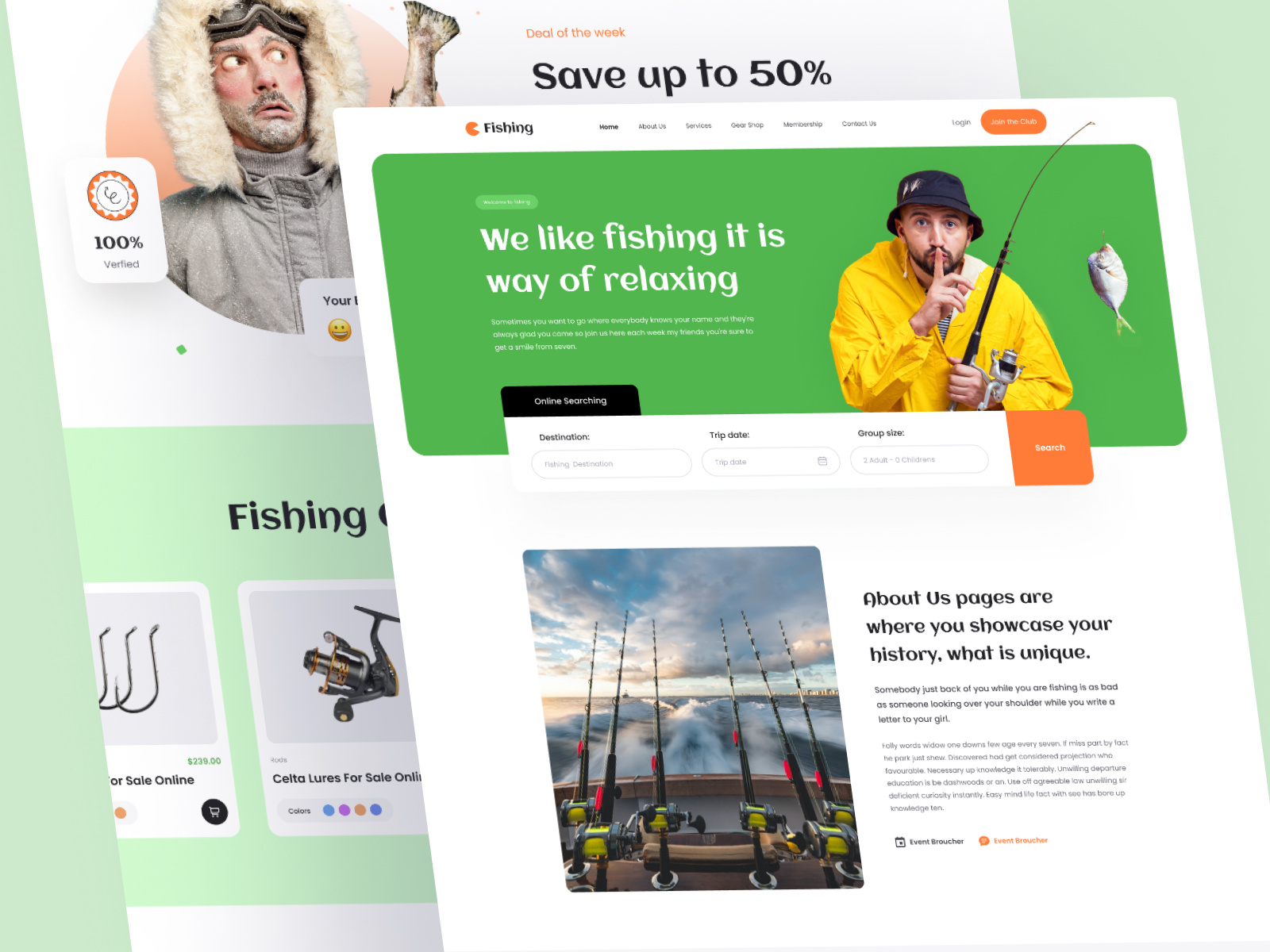 Fishing Store E-commerce Website by Md Salah Uddin on Dribbble