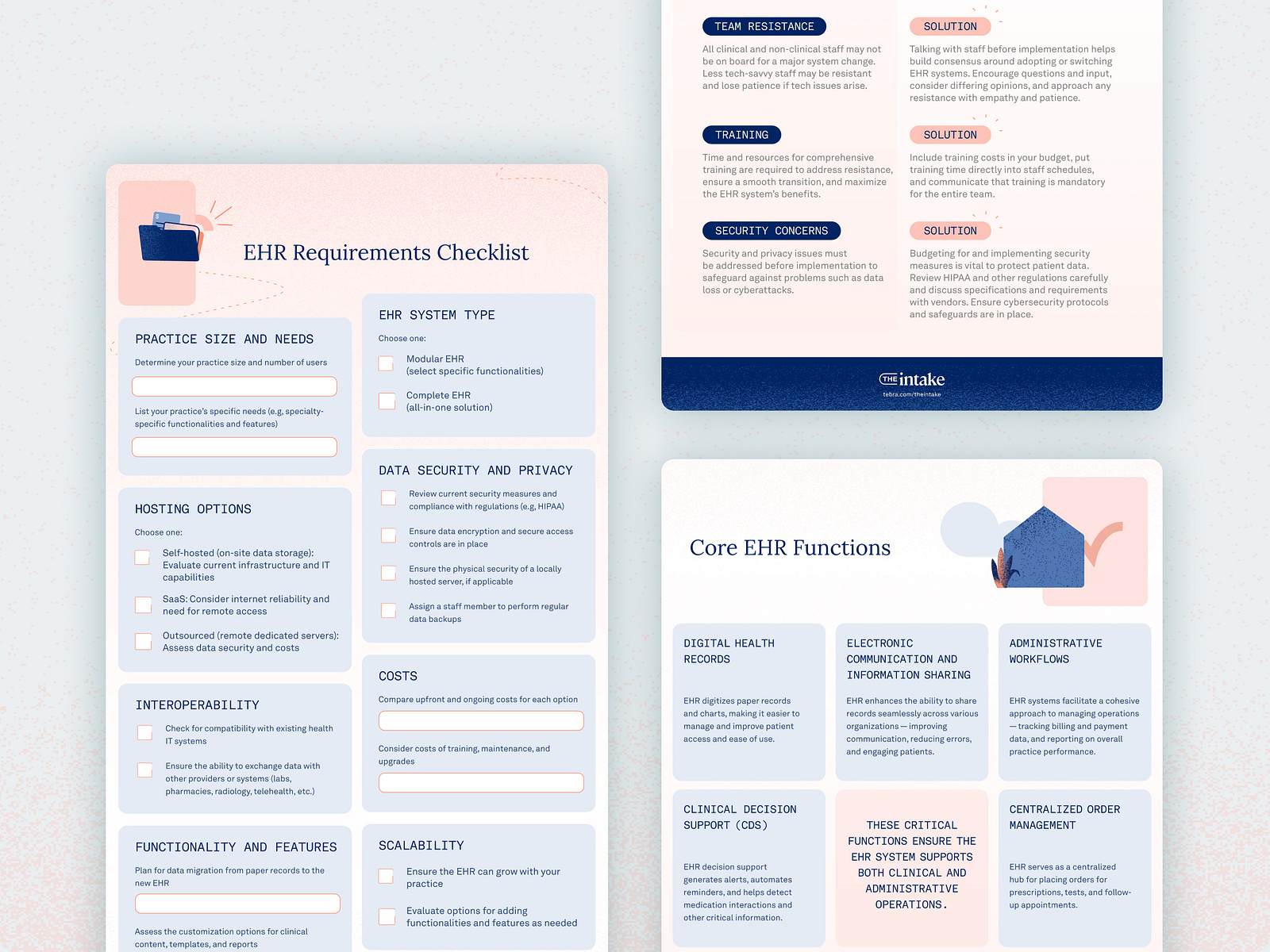 Checklist for the EHR system by Mozaiq on Dribbble