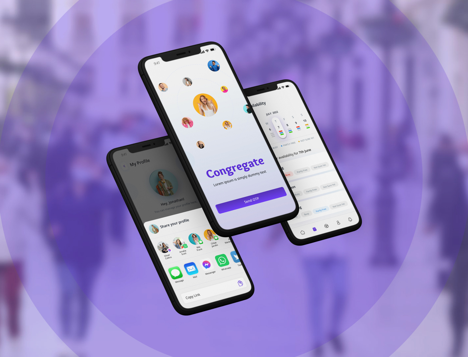 Social Network App Design Template by UIUX on Dribbble