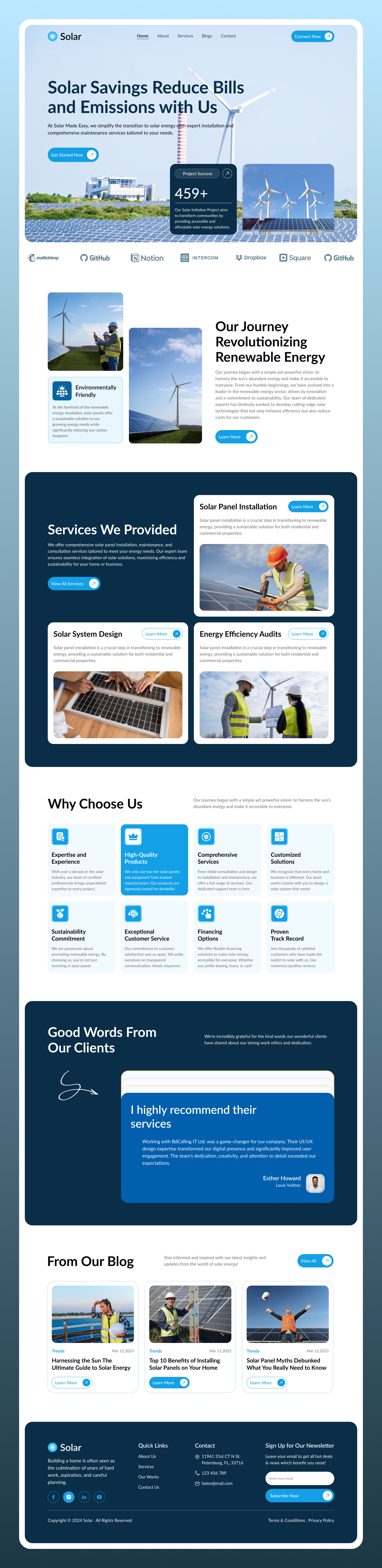 Solar Panel Landing Page Design by Nazmul Haque on Dribbble