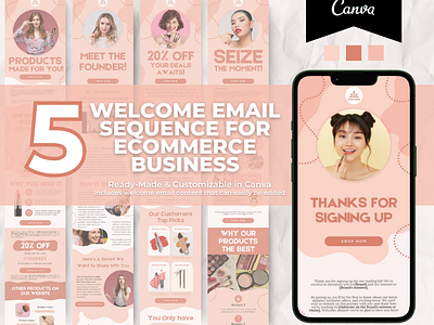 Editable Makeup Welcome Email Sequence Template by Princess Juan on ...