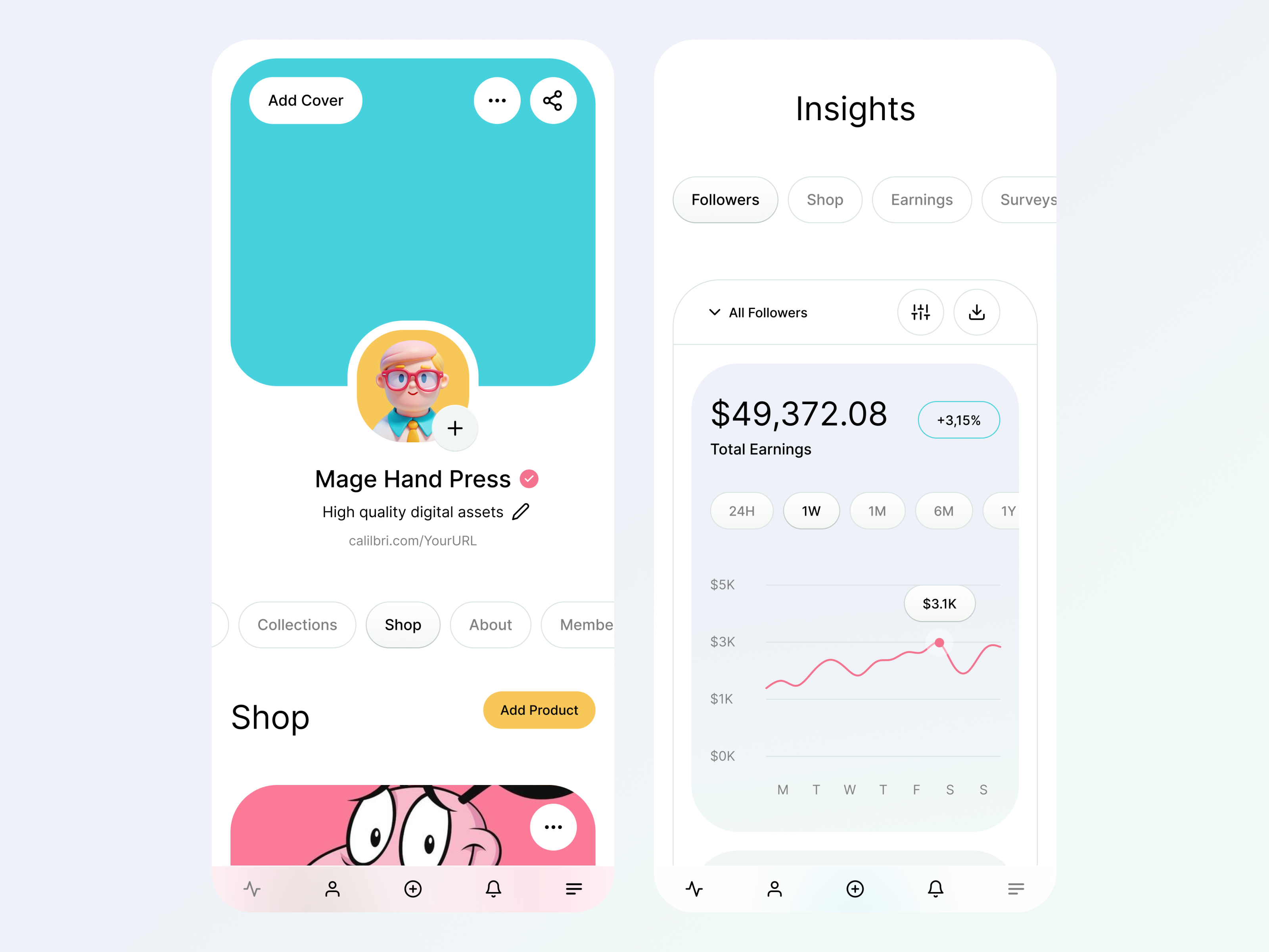 Calibri - Educational Social App by Rol Catwork on Dribbble