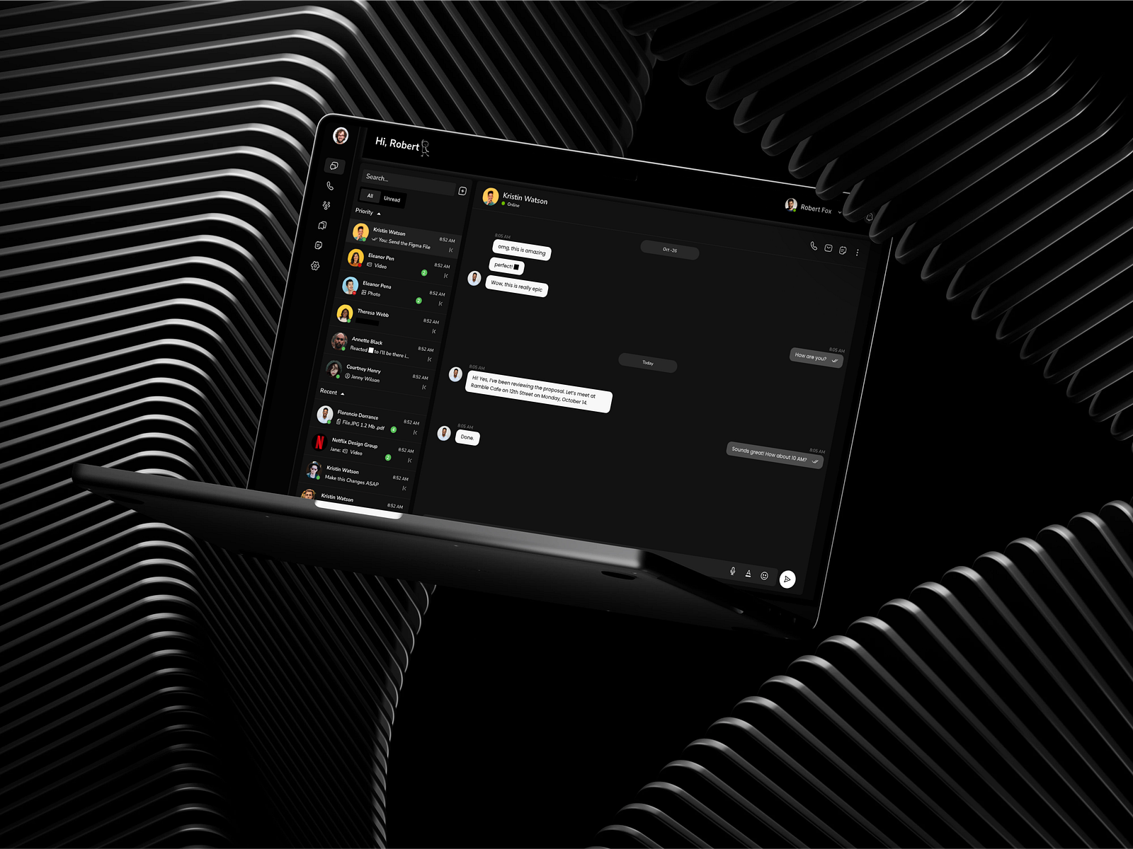 Quikit Chat UI Mockup by Prachi Mishra on Dribbble