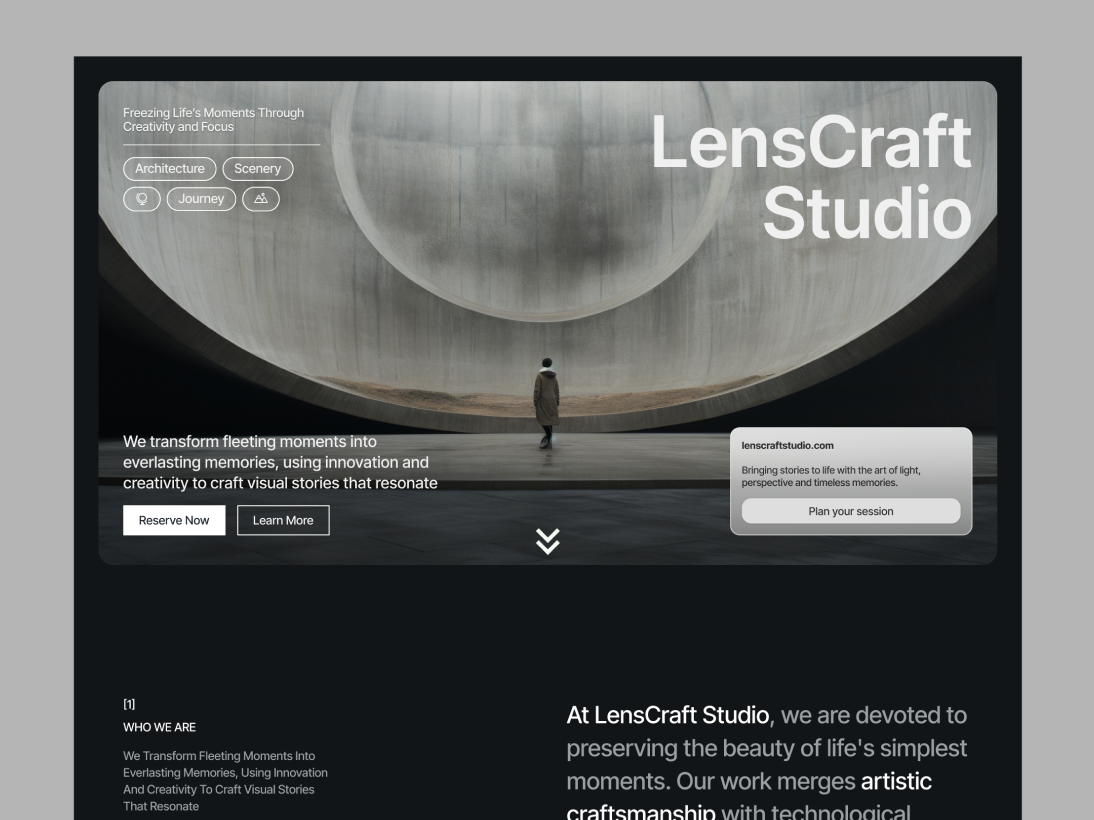 LensCraft Studio - Web Design Concept by Sadman Sakib on Dribbble