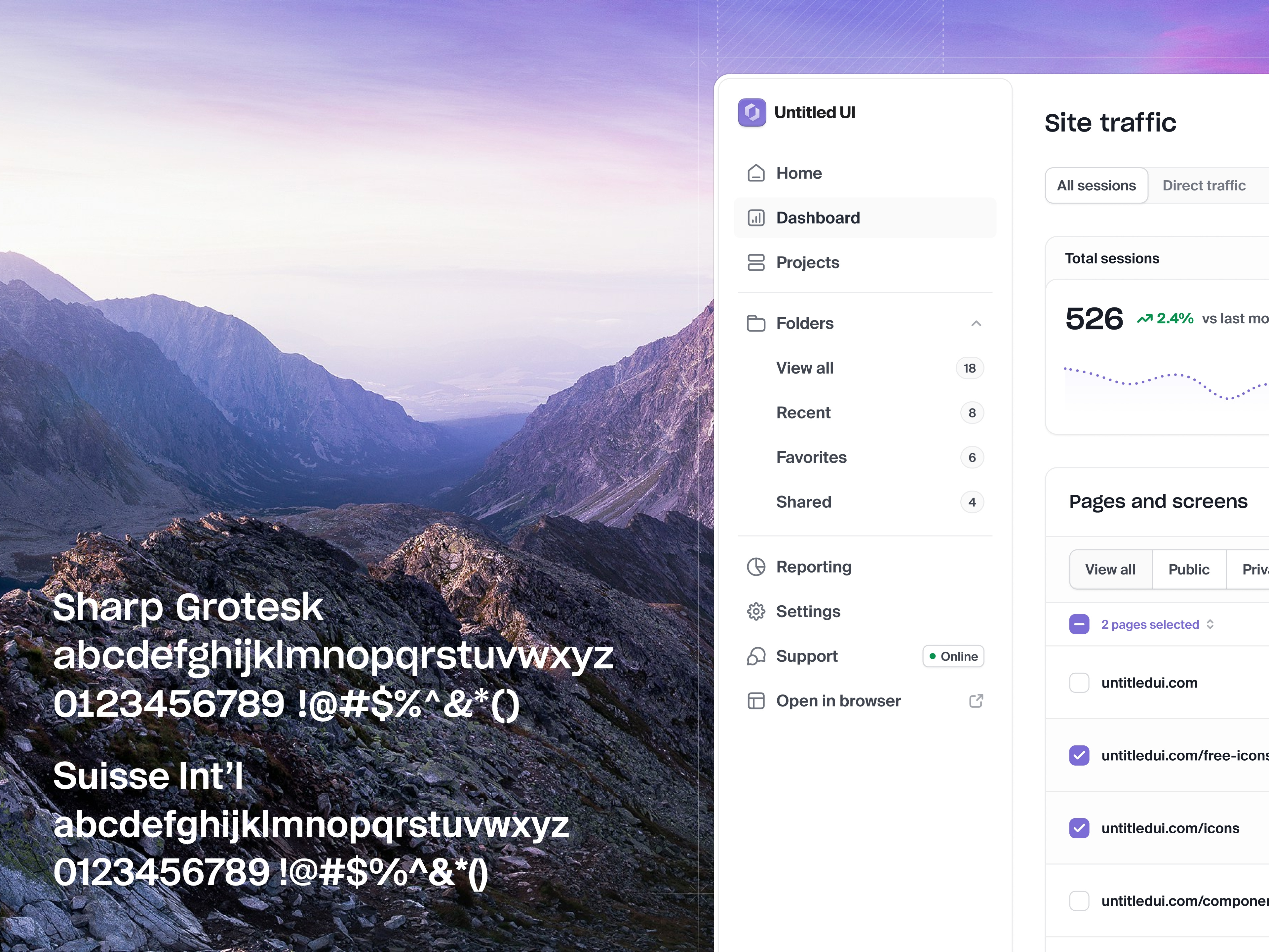 Site traffic — Untitled UI by Jordan Hughes® on Dribbble