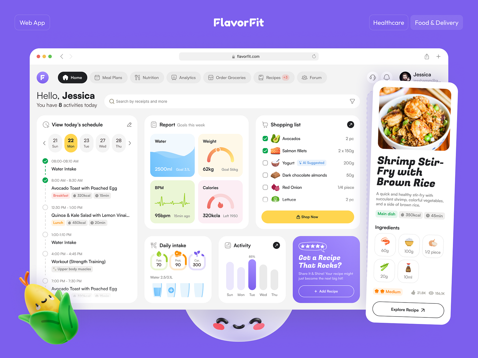 FlavorFit – Food Delivery Web App UI UX Design by Phenomenon Product ...
