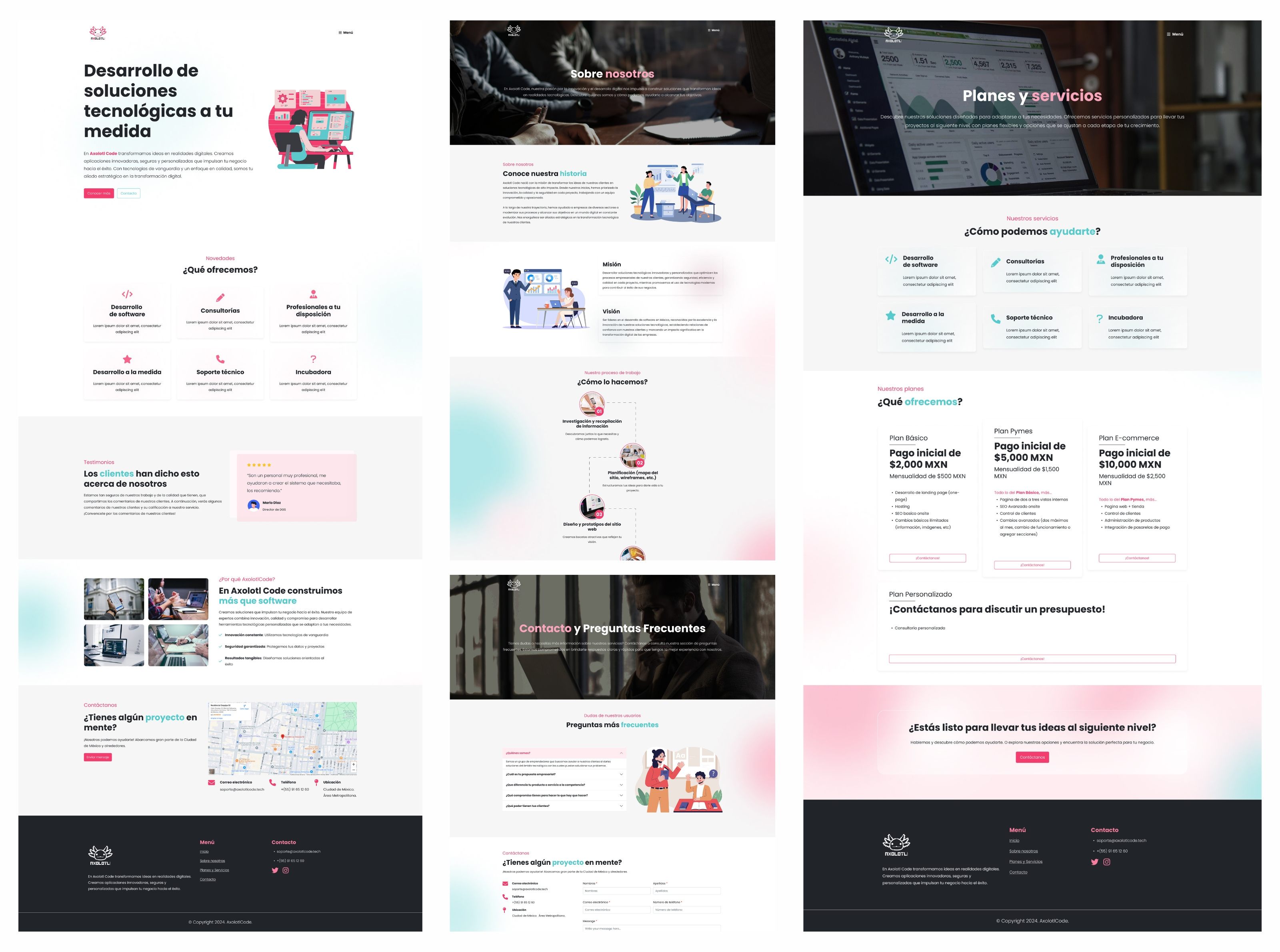 AxolotlCode Website [Redesign] by Abril Ramirez on Dribbble