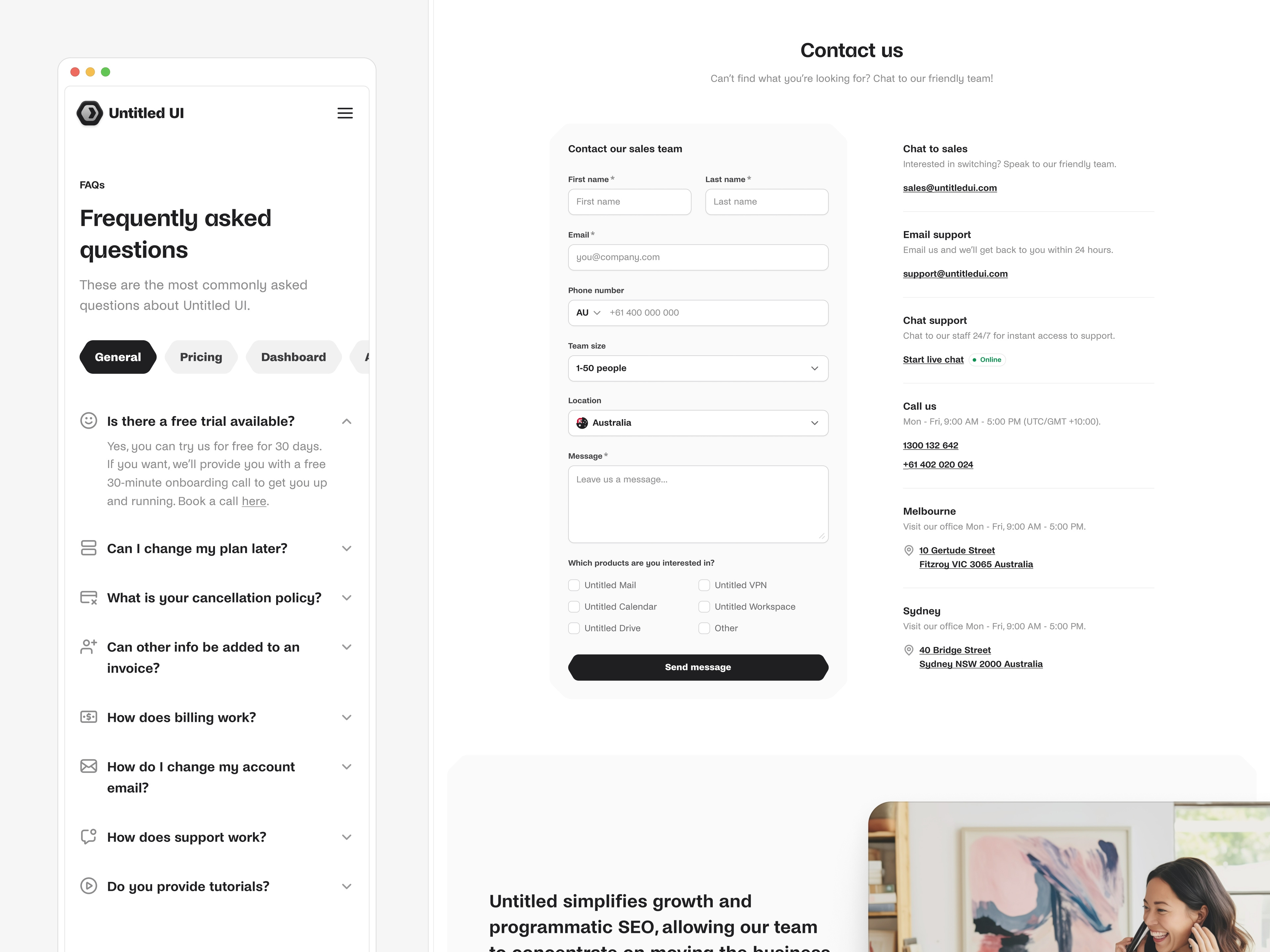 Frequently asked questions (FAQs) — Untitled UI by Jordan Hughes® on ...