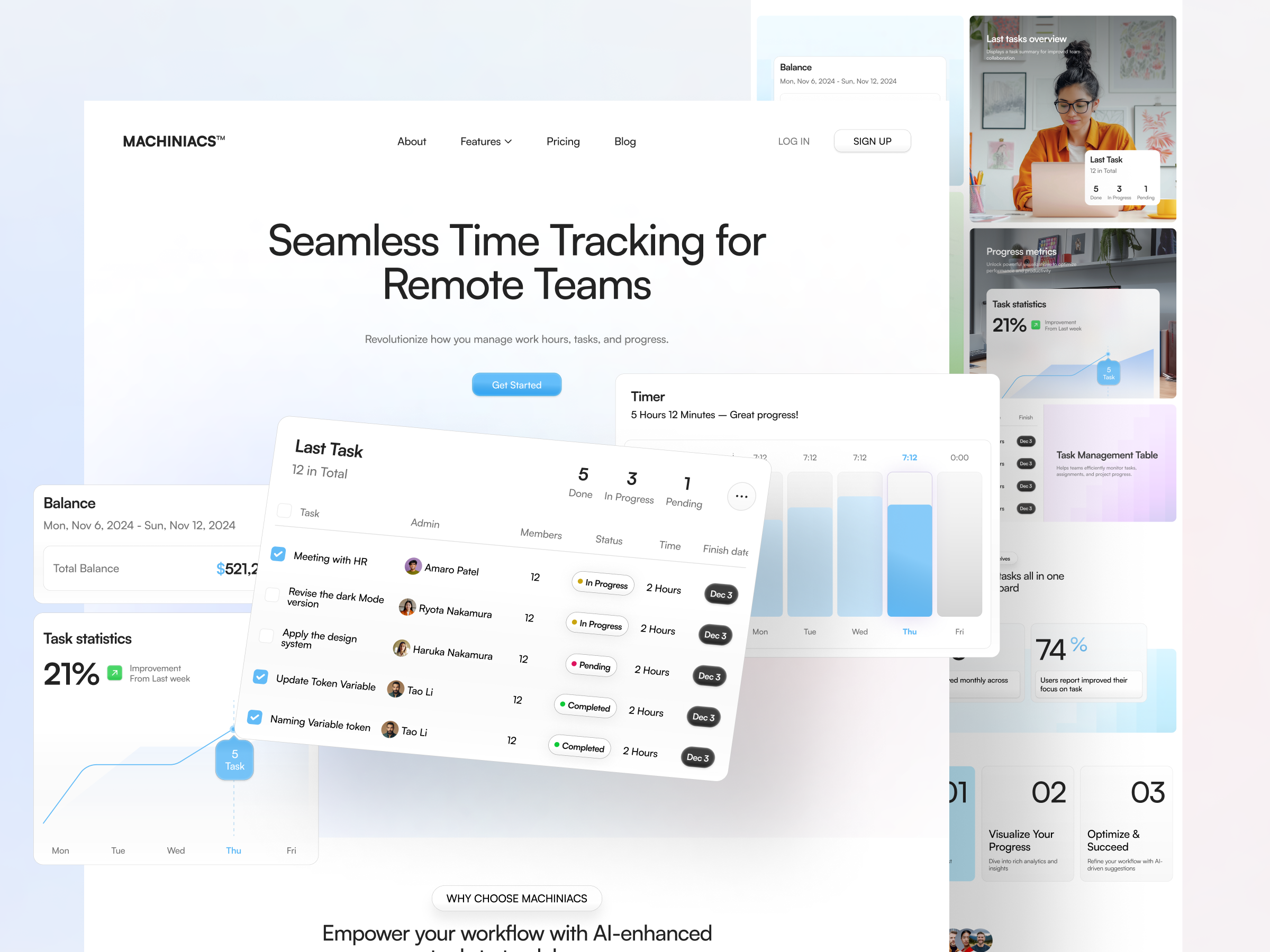 Time Tracker Website designs, themes, templates and downloadable ...