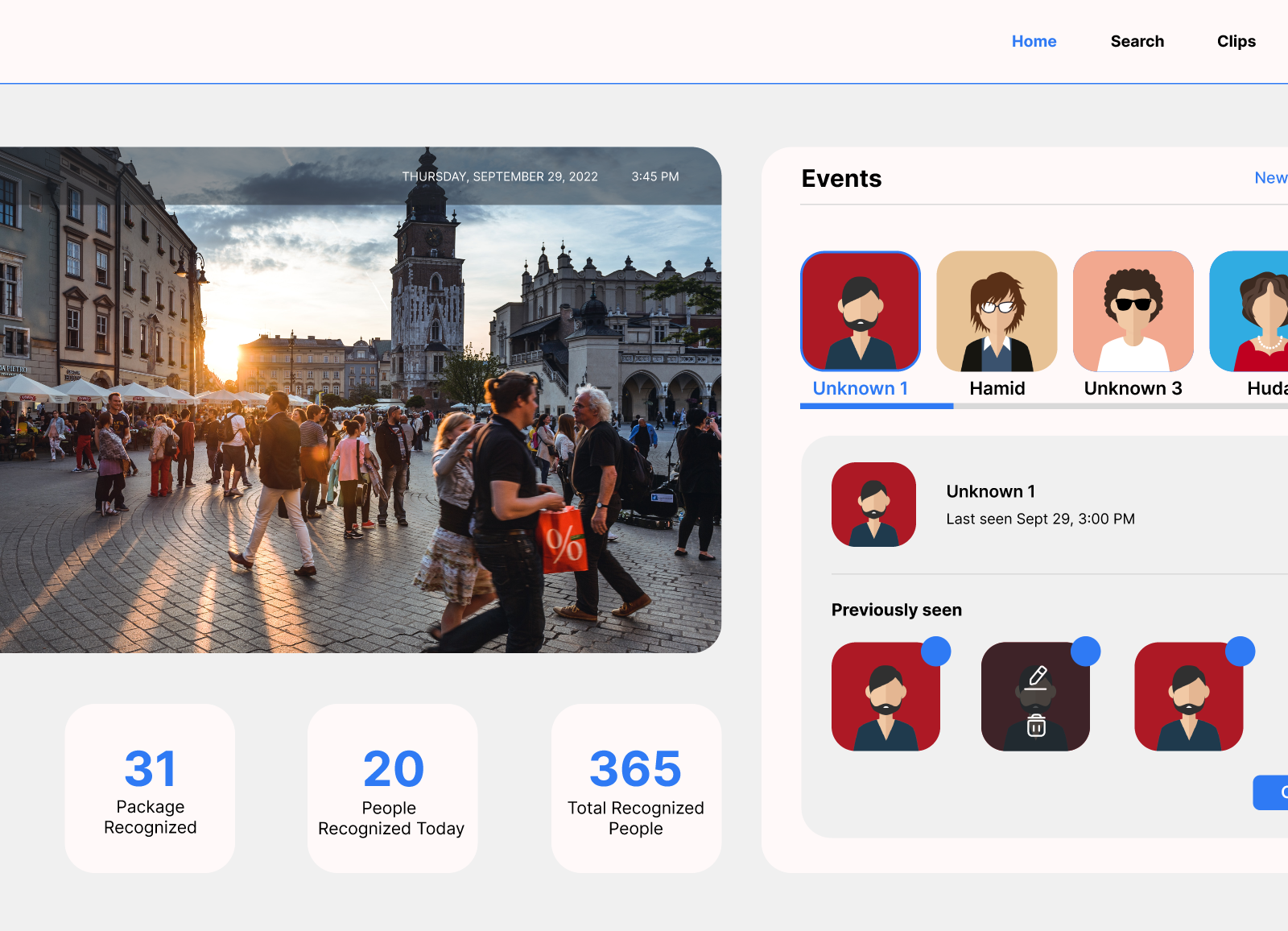 Dashboard for Facial Recognition System by Hamza Zafar on Dribbble
